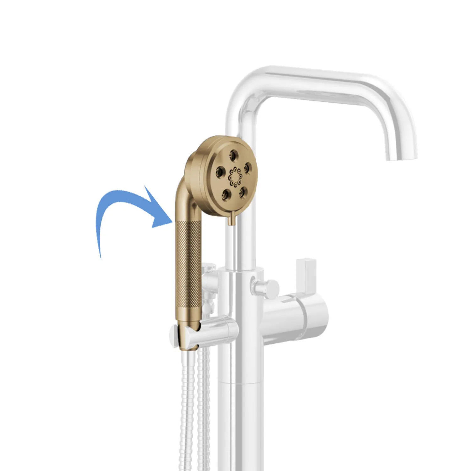 Brizo Litze 3in H2Okinetic Multi-Function Hand Shower with Dual-Check ...