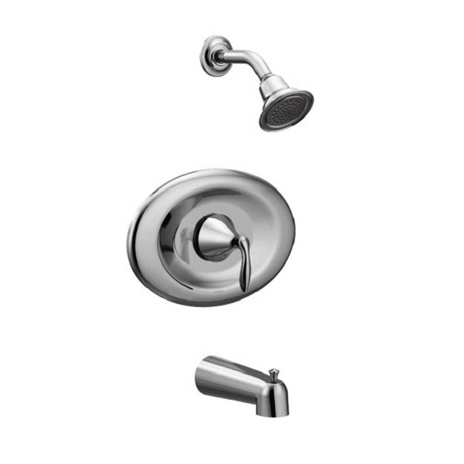 Moen Eva Posi-Temp Tub/Shower Faucet, 1.75 GPM, 1-Function, Single ...