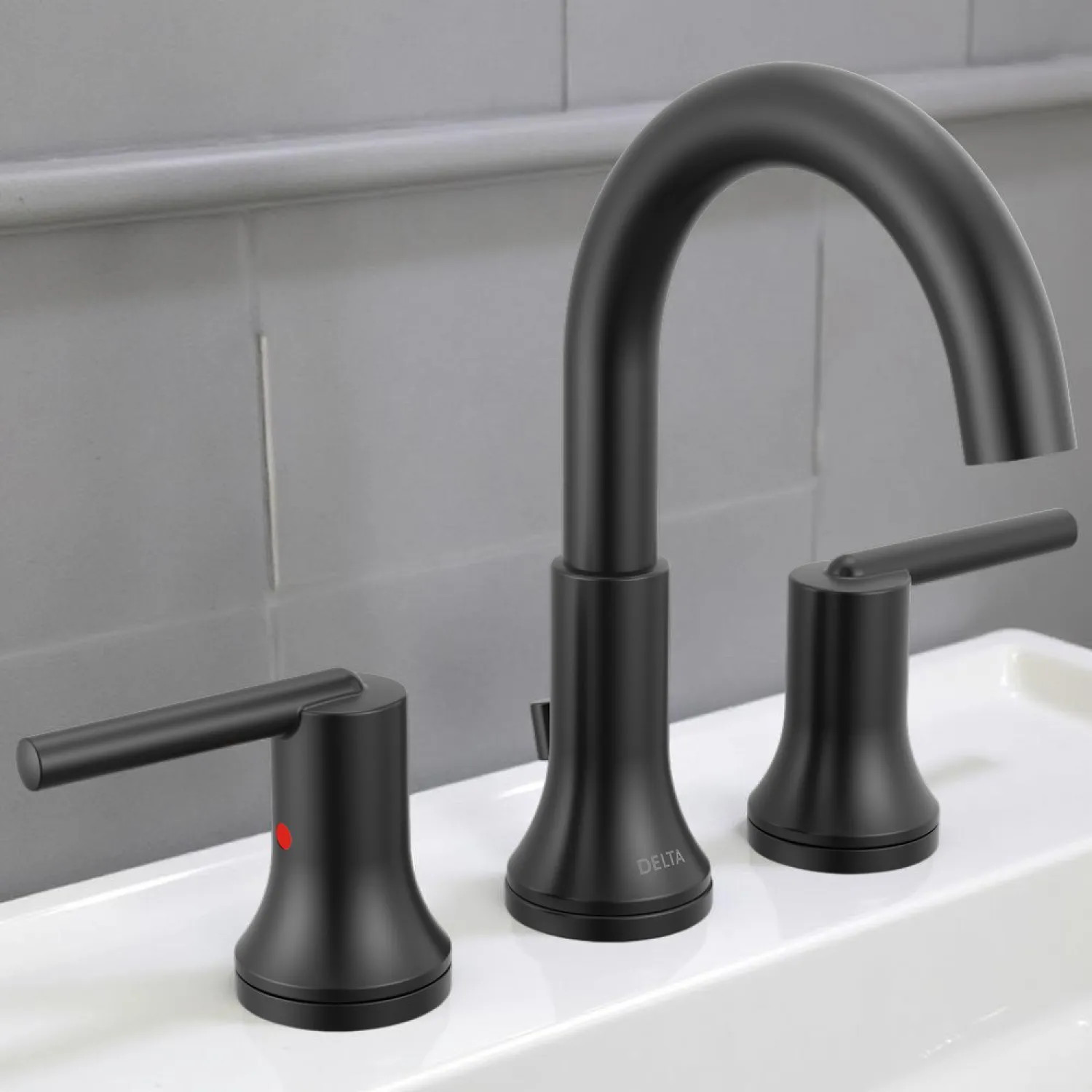 Delta Trinsic Widespread Two-Handle Bathroom Faucet with Metal Pop-Up ...