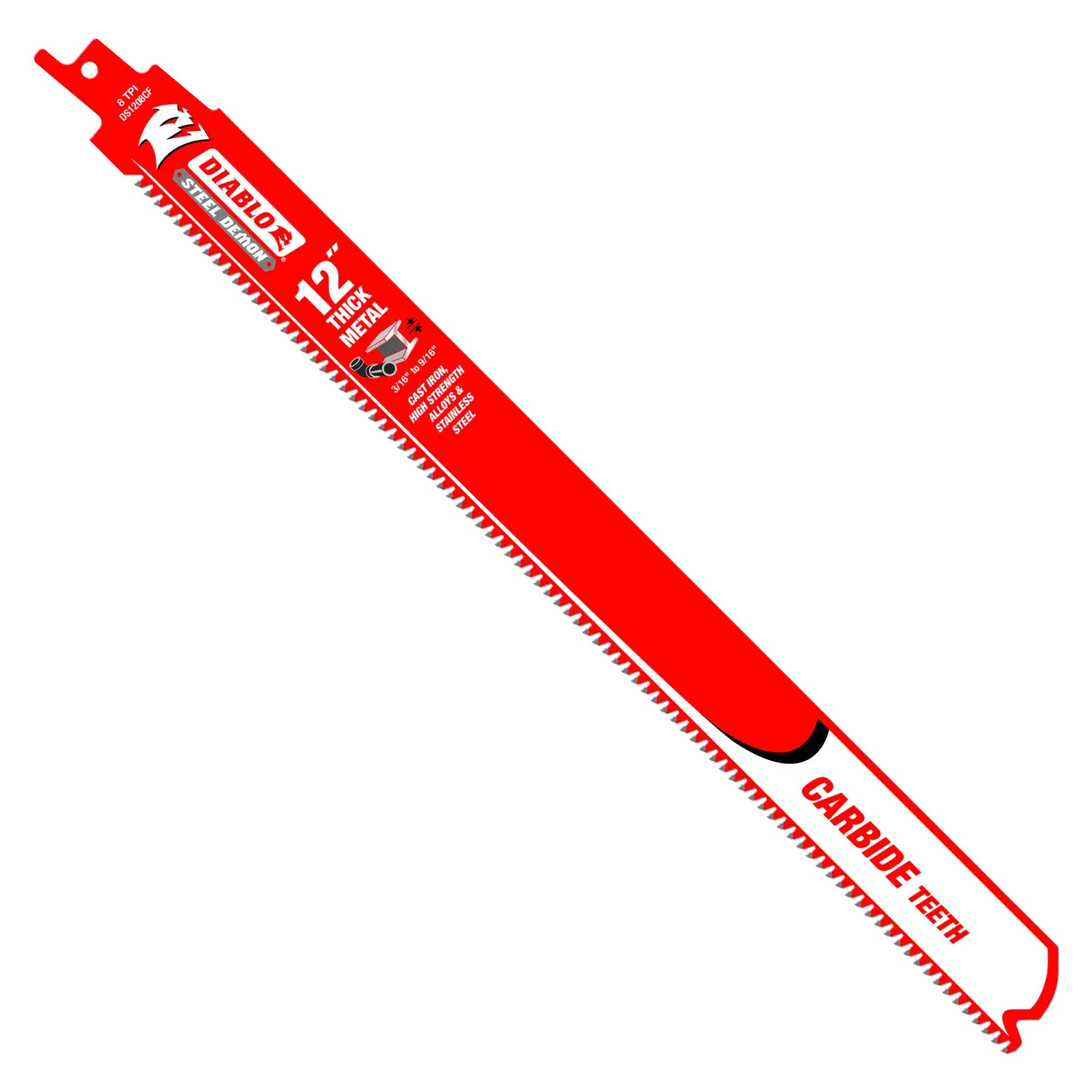 Diablo 3-Pack 12" 8TPI Steel Demon Carbide Teeth Reciprocating Saw ...