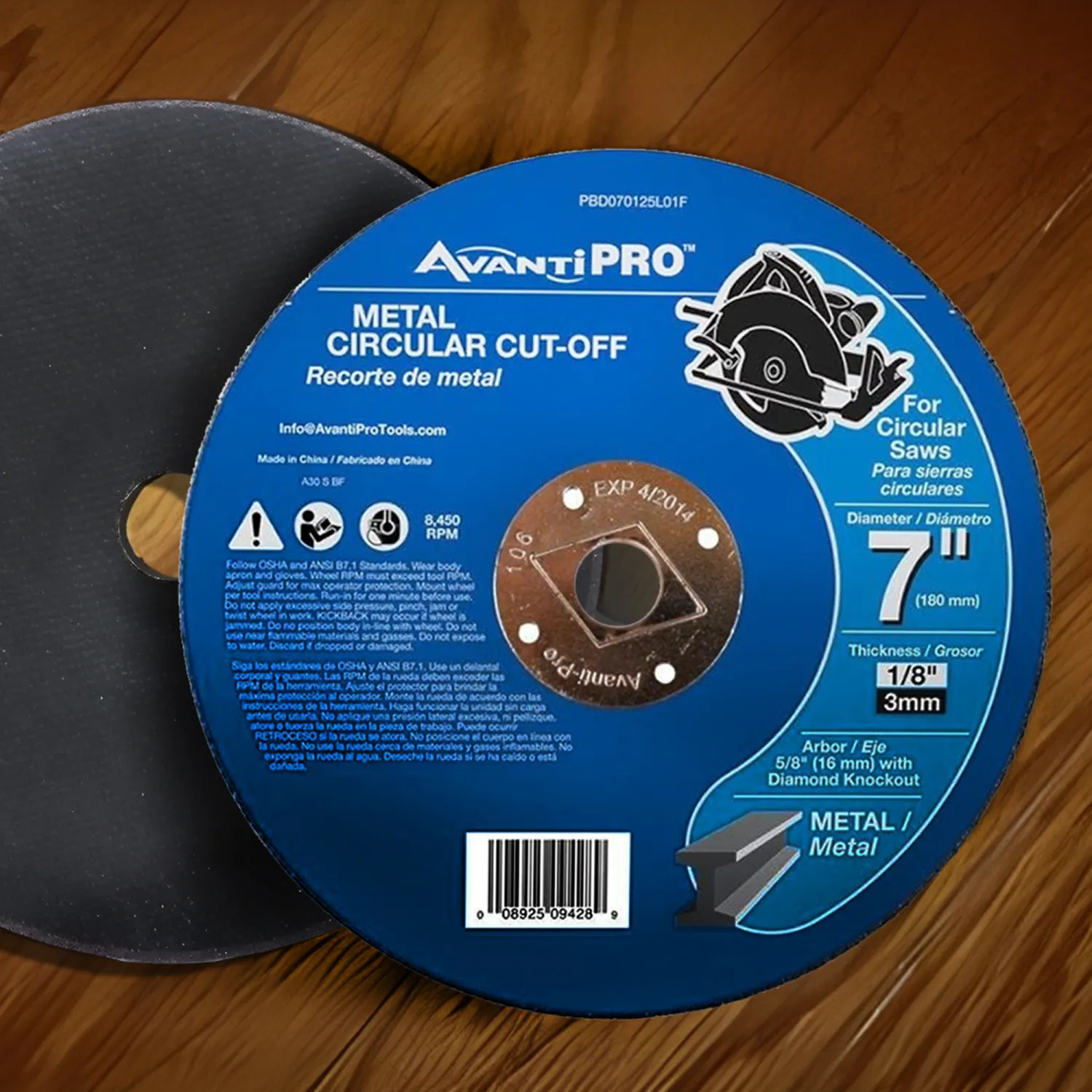 Avanti Pro 7" Metal Circular Cut-Off Disc with 5/8" DKO Arbor ...