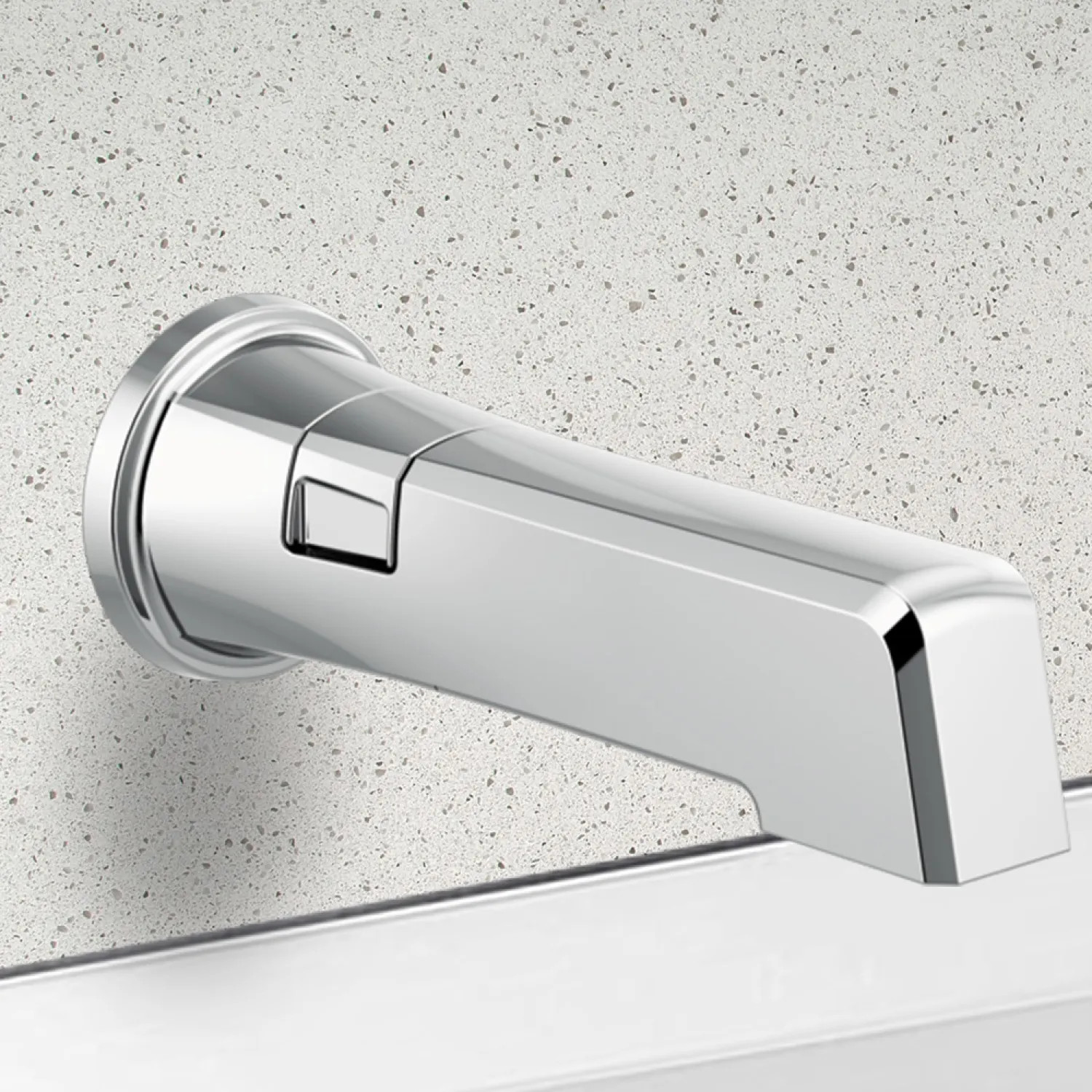 Brizo Levoir 8-1/2" Pull-Up Diverter Tub Spout, Brass, Polished Chrome ...