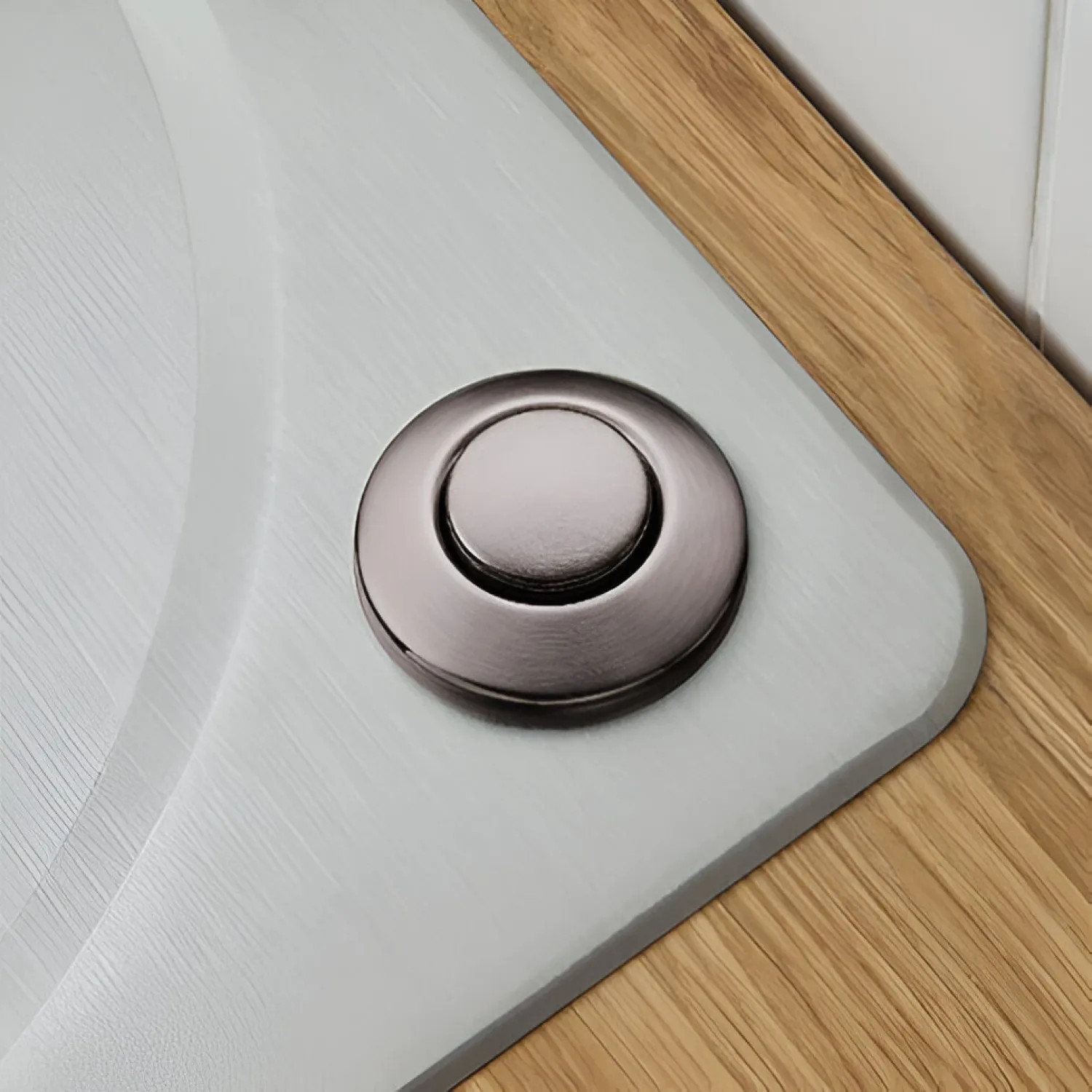 Moen 1-13/16" Garbage Disposal Air Switch, Deck Mount, Round, Push ...