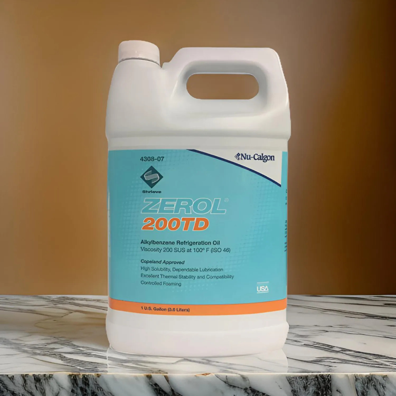 Nu-Calgon 200TD Zerol 200SUS Alkylbenzene Refrigeration Oil, 1 Gallon ...