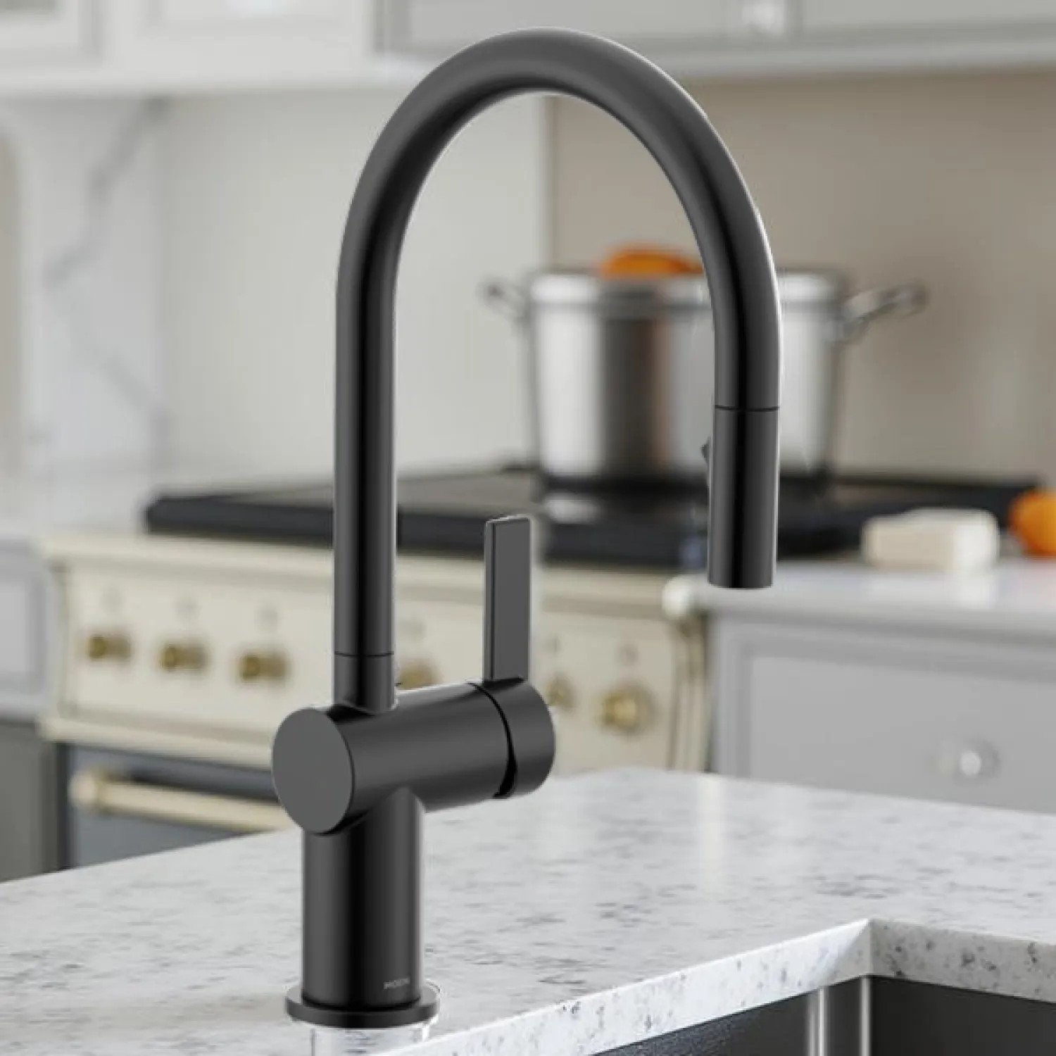 Moen Cia Single-Handle High Arc Pull-Down Kitchen Faucet, 1.5 GPM ...