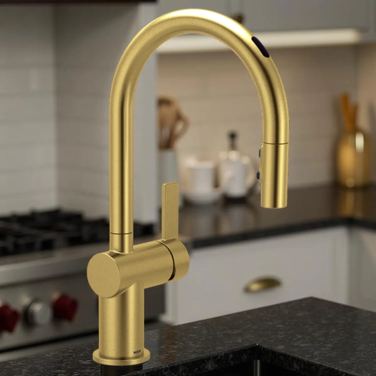 Moen Cia Smart Single-Handle High Arc Pull-Down Kitchen Faucet w/ Voice ...