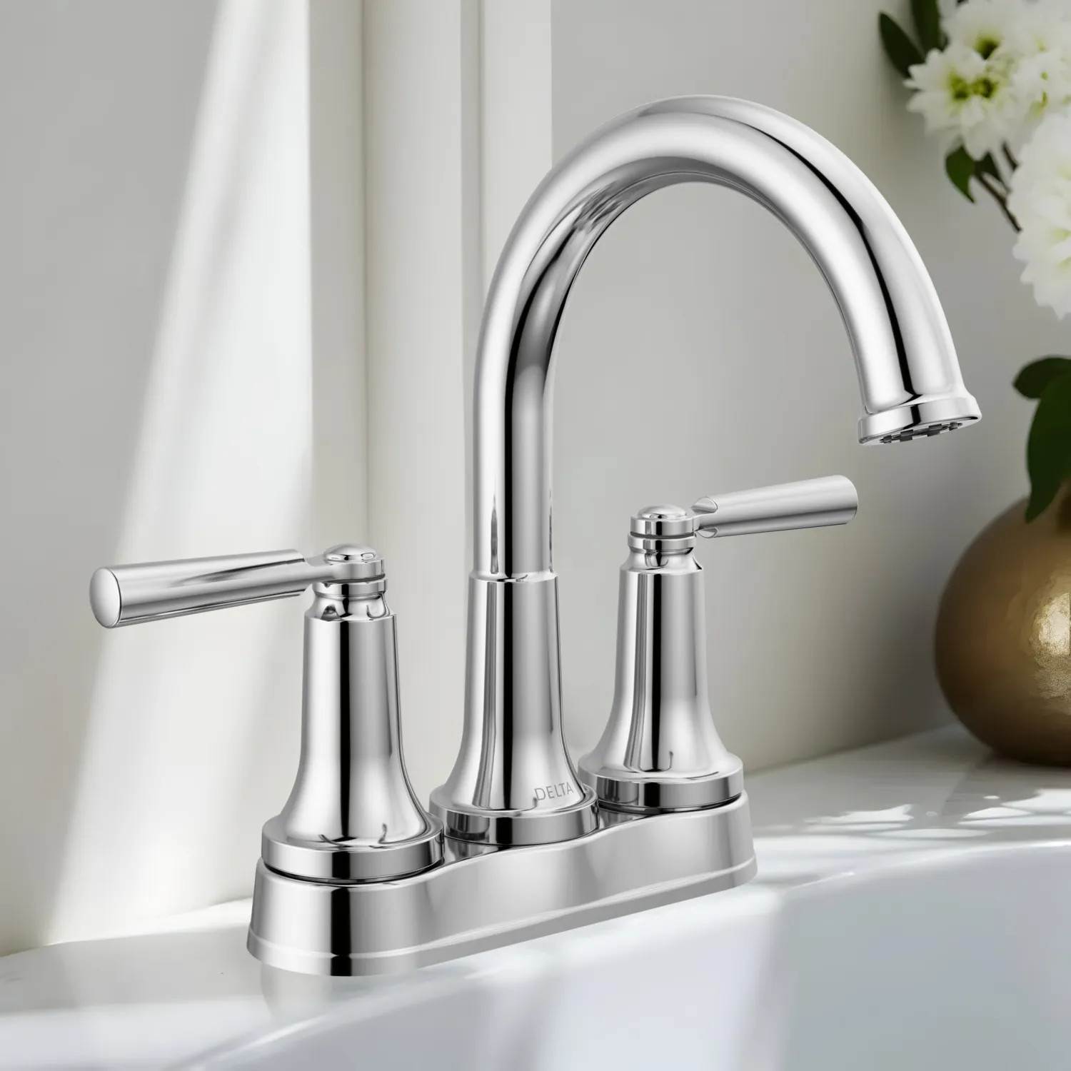 Delta Saylor Centerset Bathroom Faucet, Metal Drain With Push Pop ...