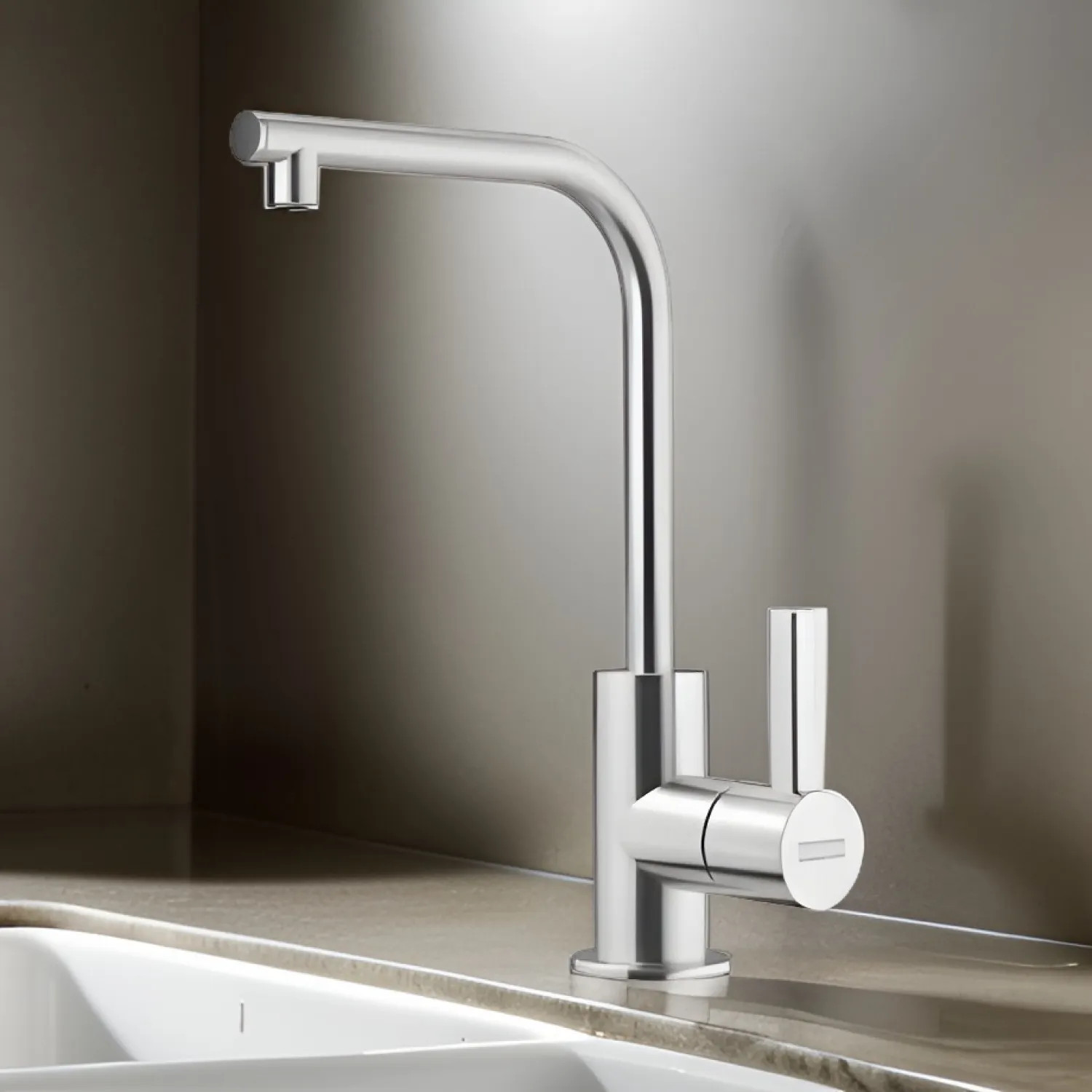 Franke Atlas Neo Single Handle Cold Water Beverage Faucet, 360-Degree ...