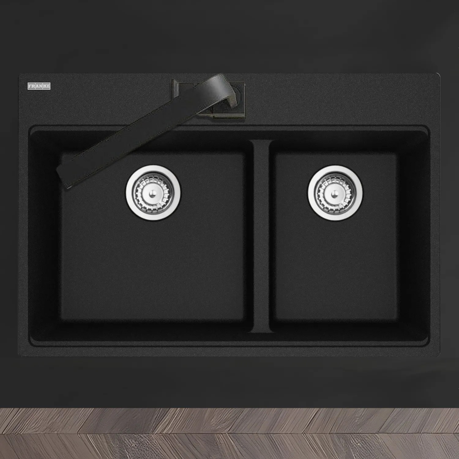 Franke Maris 31" x 21" Drop-in Double Bowl Kitchen Sink w/ Basket ...