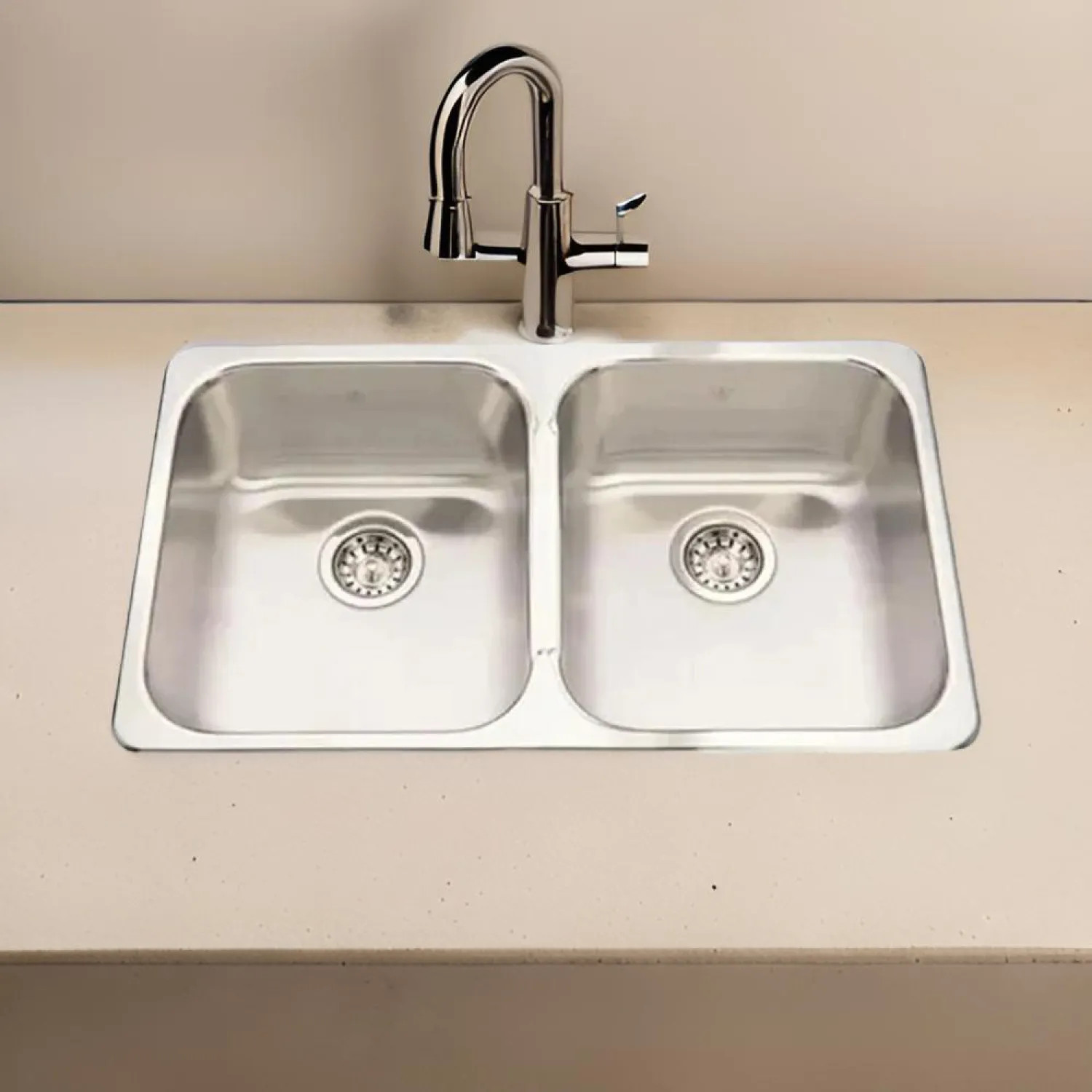 Franke Steel Queen 31-1/4" x 18-1/2" Undermount Double-Bowl Kitchen ...