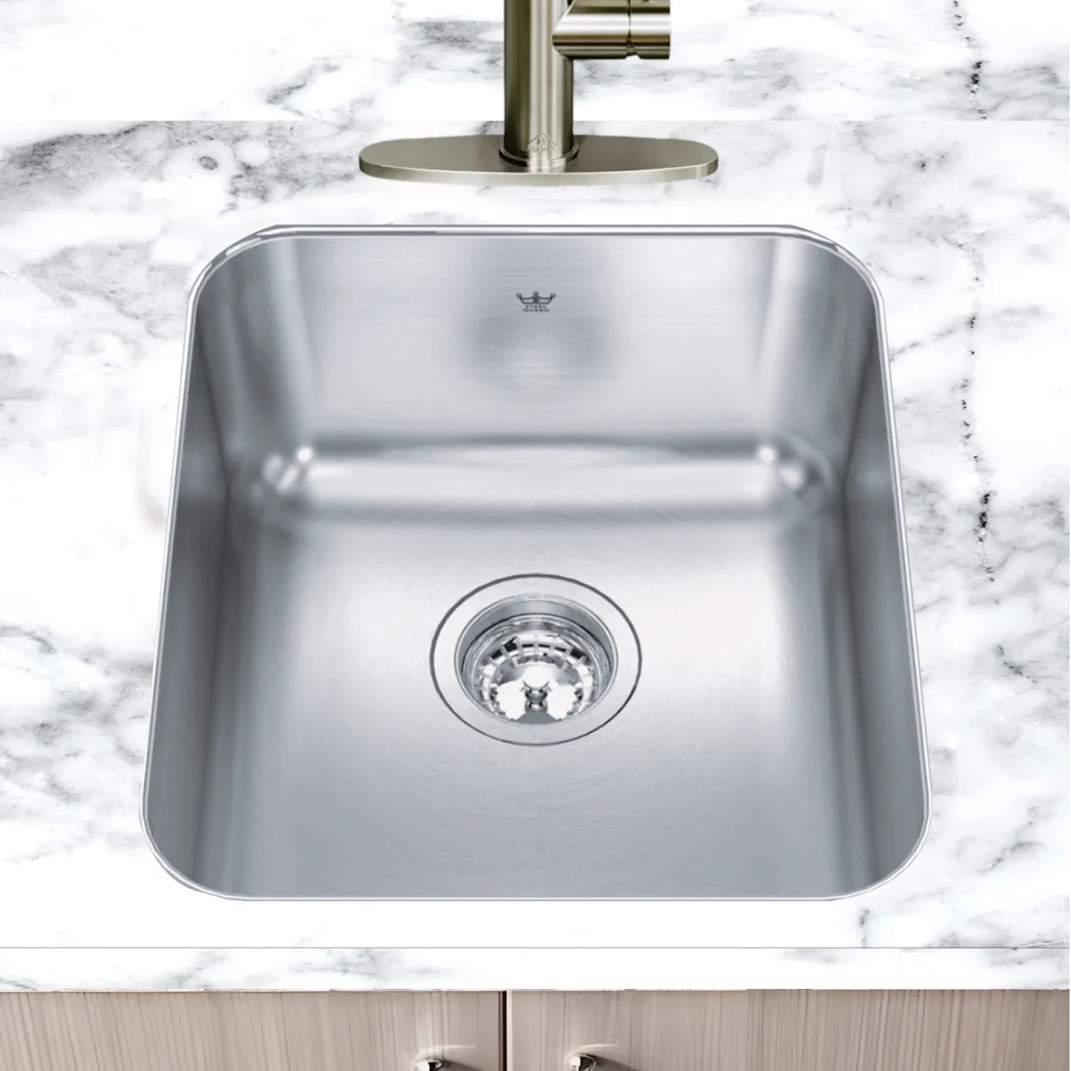 Franke Steel Queen 15-3/4" x 17-3/4" Undermount Single-Bowl Hospitality ...