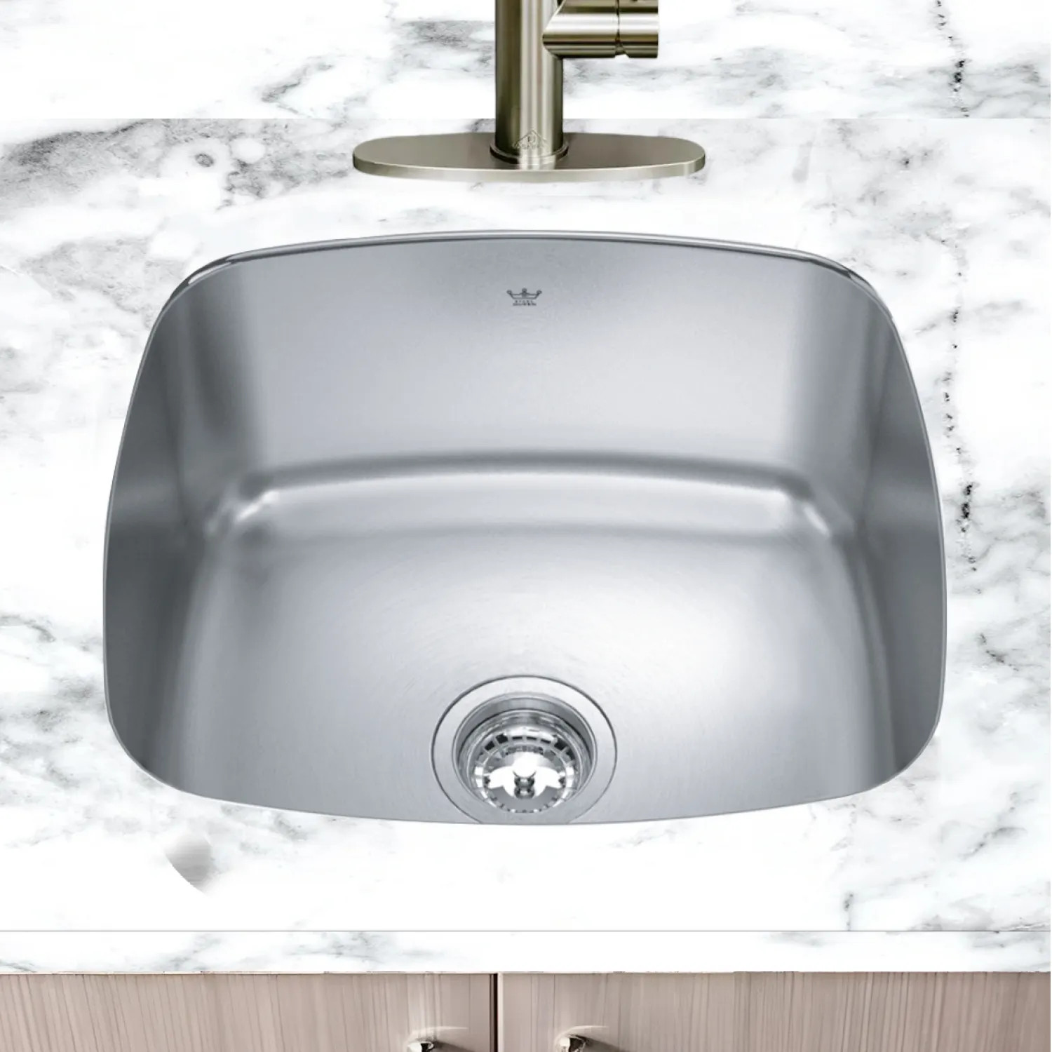 Franke Steel Queen 20” x 18" Undermount Single-Bowl Laundry Sink ...
