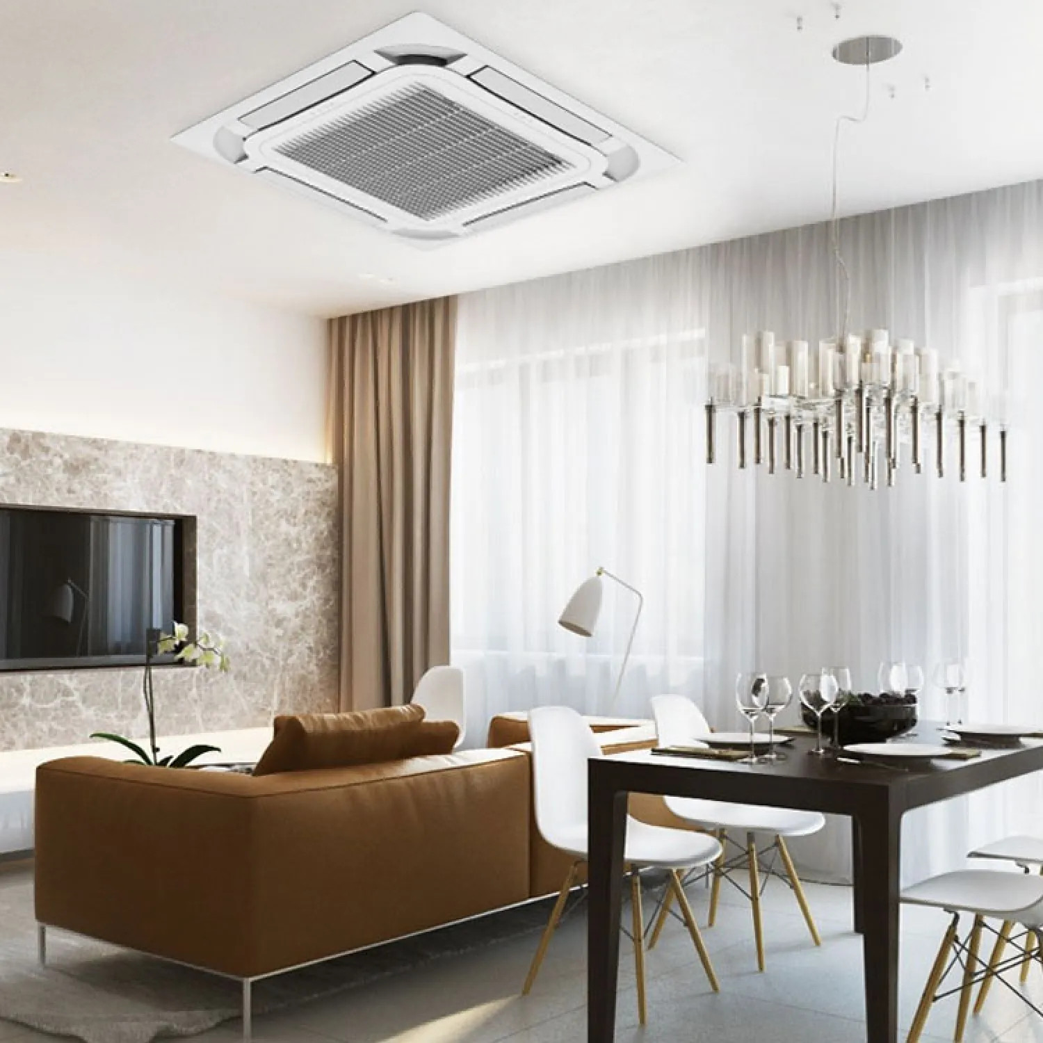 GREE VRF 360-Degree Compact Ceiling Cassette Indoor Unit, 330 - 430 CFM ...