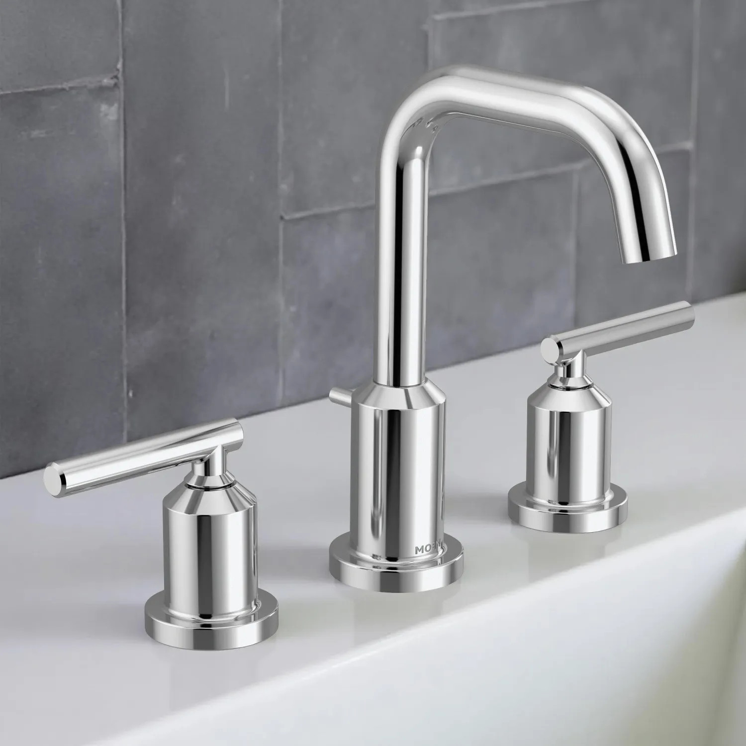 Moen Gibson Two-Handle High-Arc Widespread Bathroom Faucet w/ M-PACT ...