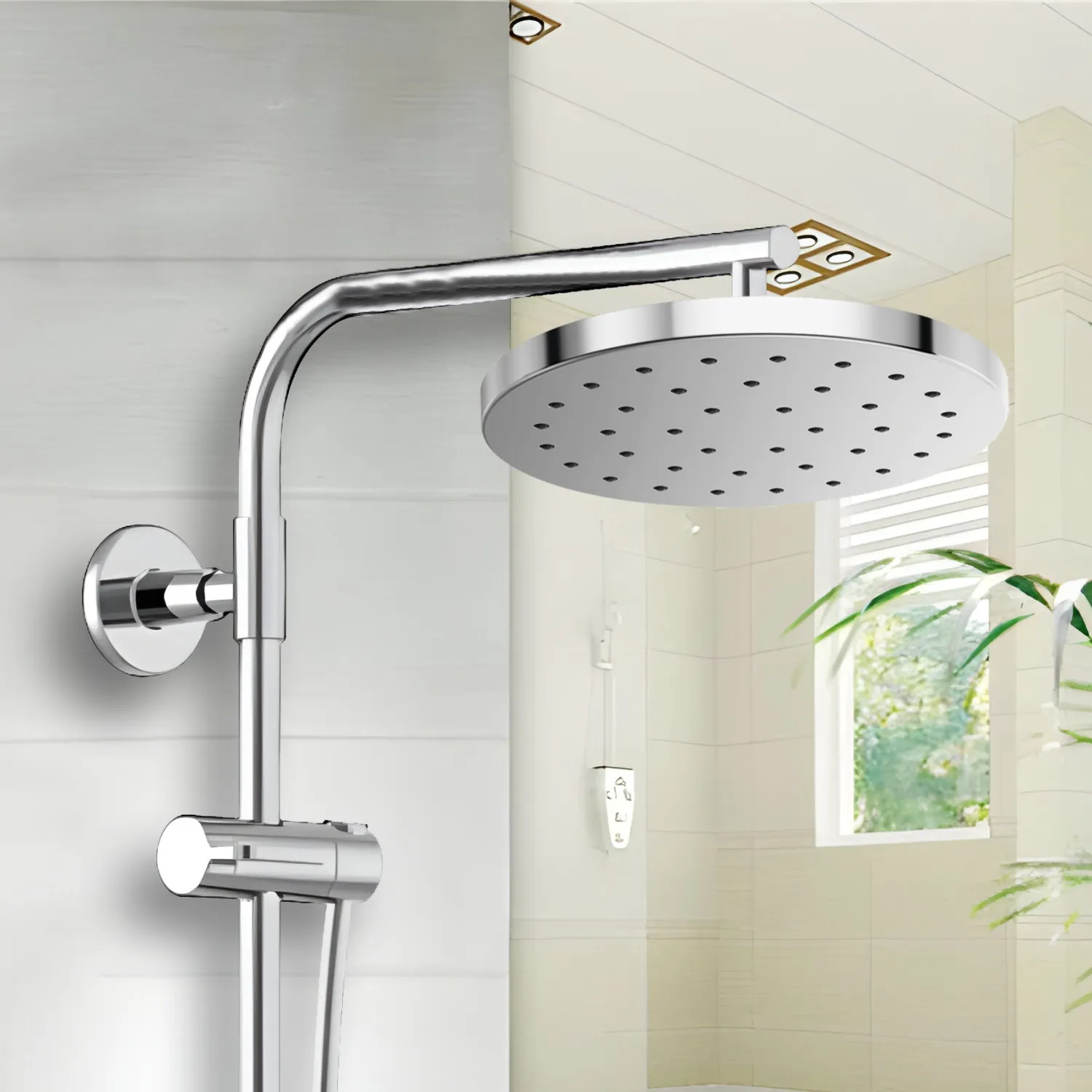 Brizo Essential 14" Raincan Showerhead, Single-Function, Round ...