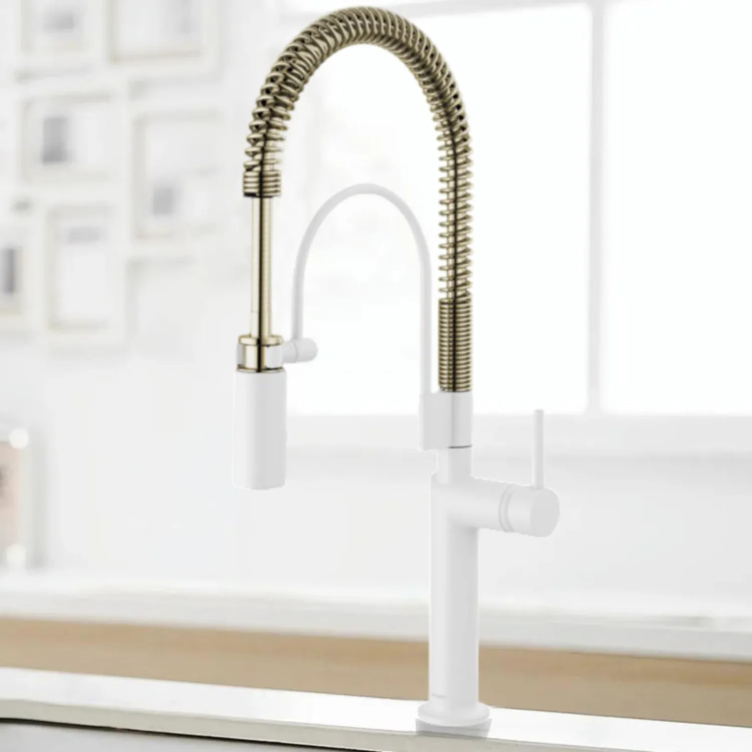 Brizo Odin Semi-Professional Kitchen Faucet, Less Handle, MagneDock ...