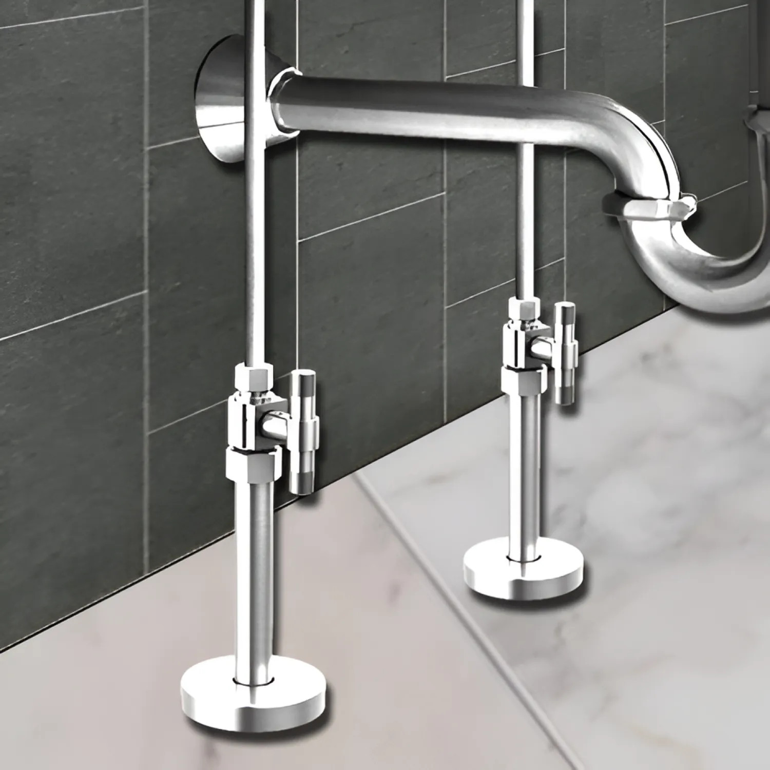 Brizo Litze Straight Supply Stop Valve with Lever Handle, Polished ...