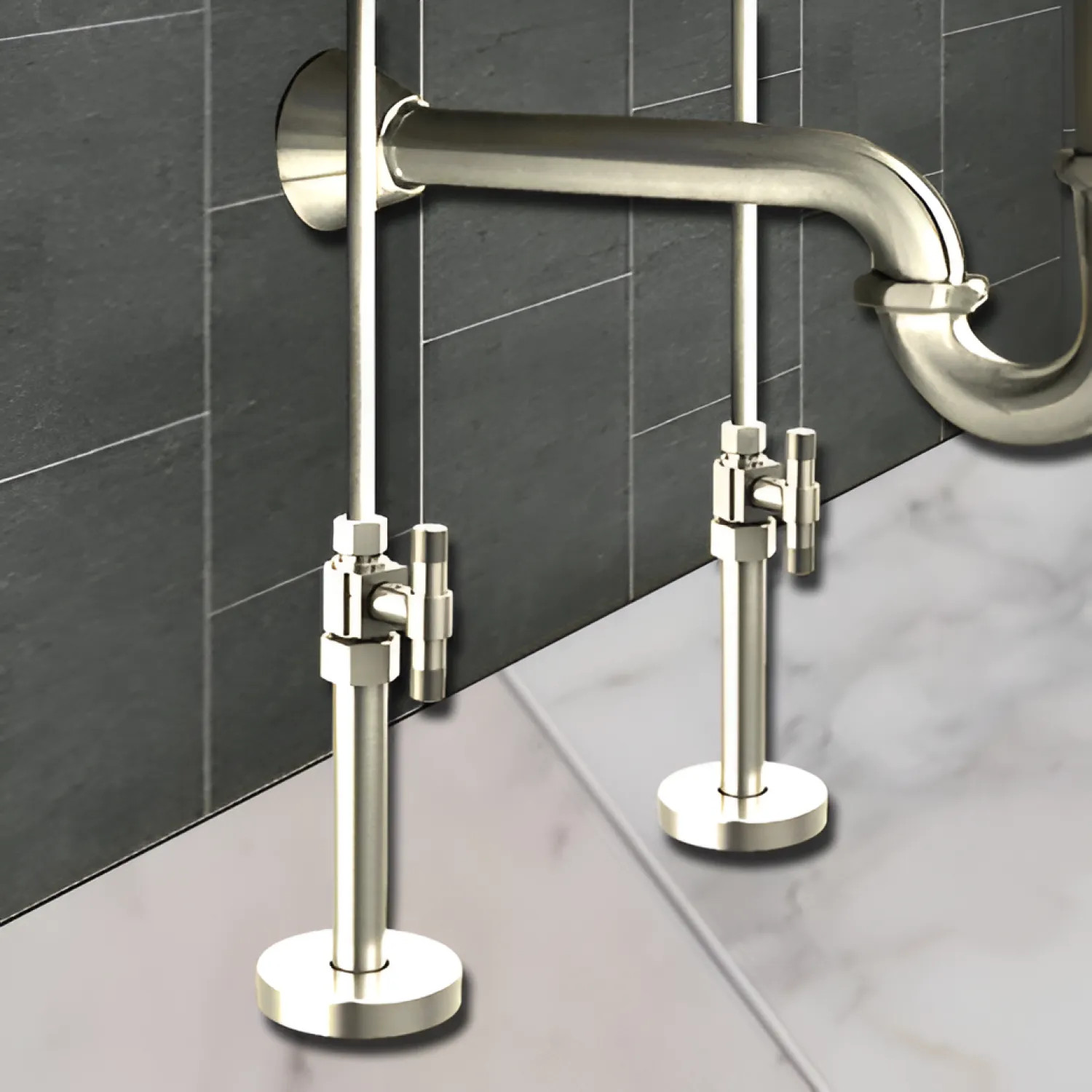 Brizo Litze Straight Supply Stop Valve with Lever Handle, Brilliance ...