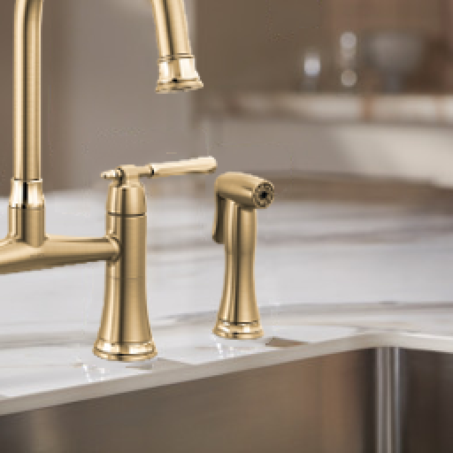 Brizo Tulham Bridge Kitchen Faucet Spray and Hose Assembly, Brilliance ...