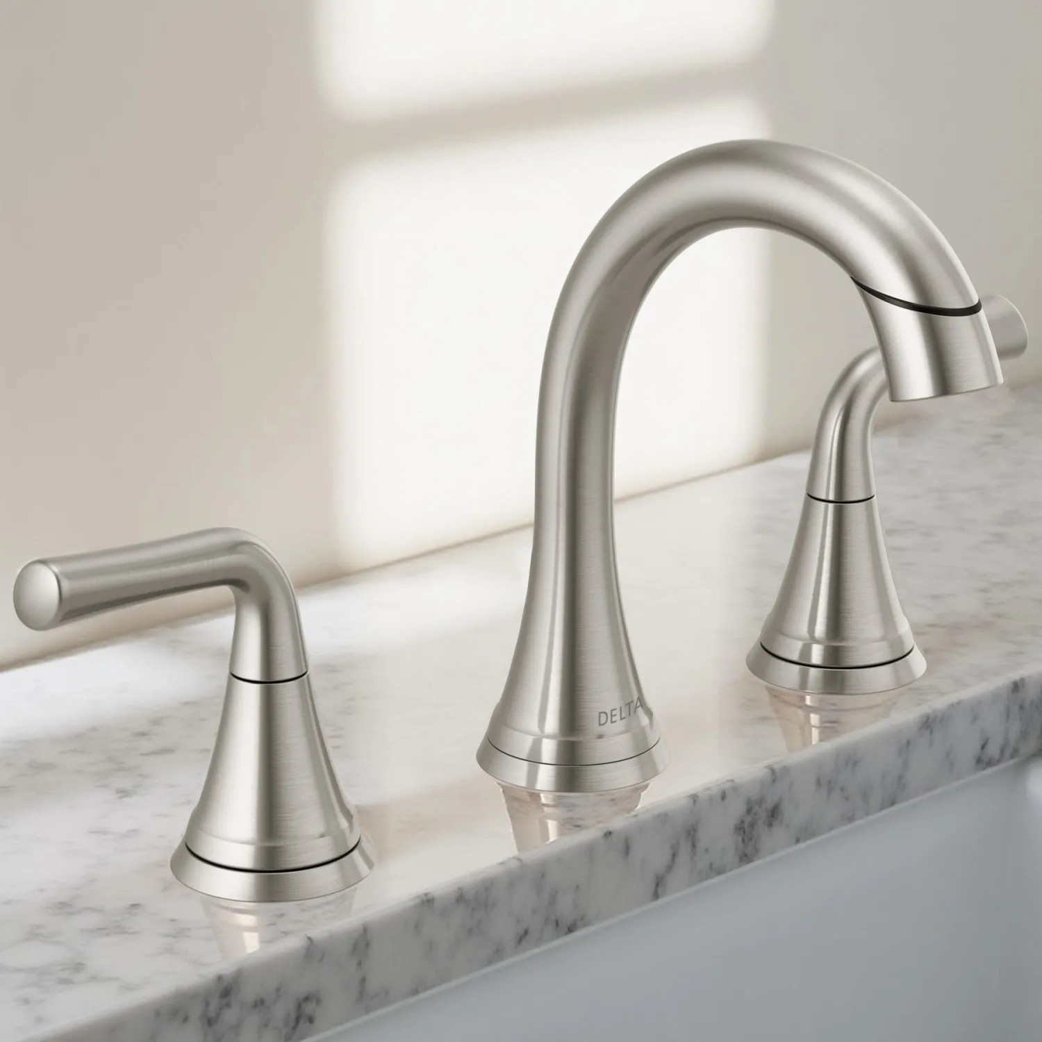 Delta Kayra Two-Handle Widespread Bathroom Faucet With Metal Pop-Up ...