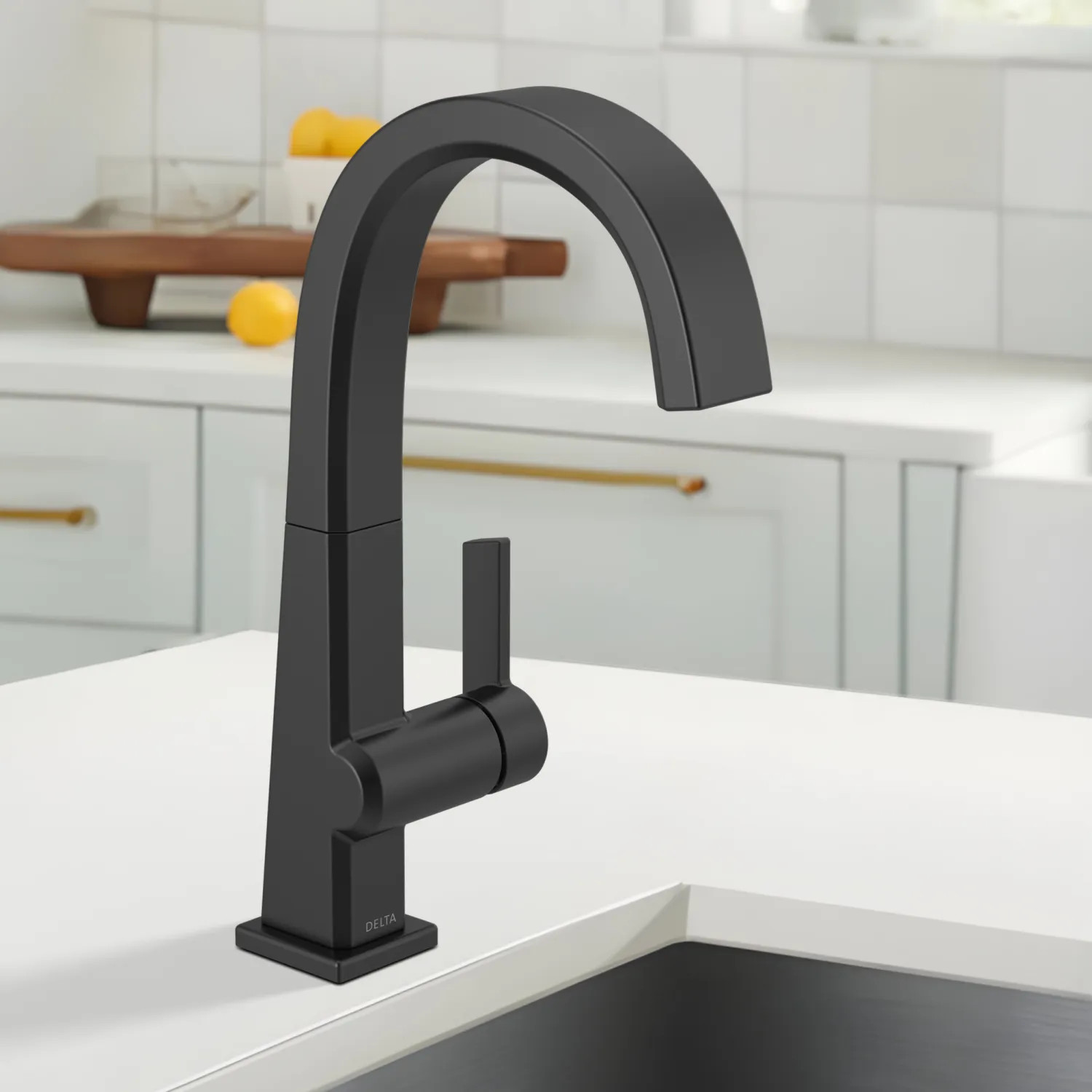 Delta Pivotal Single Handle Bar Faucet, Deck Mount, ADA-Compliant, 1.5 ...