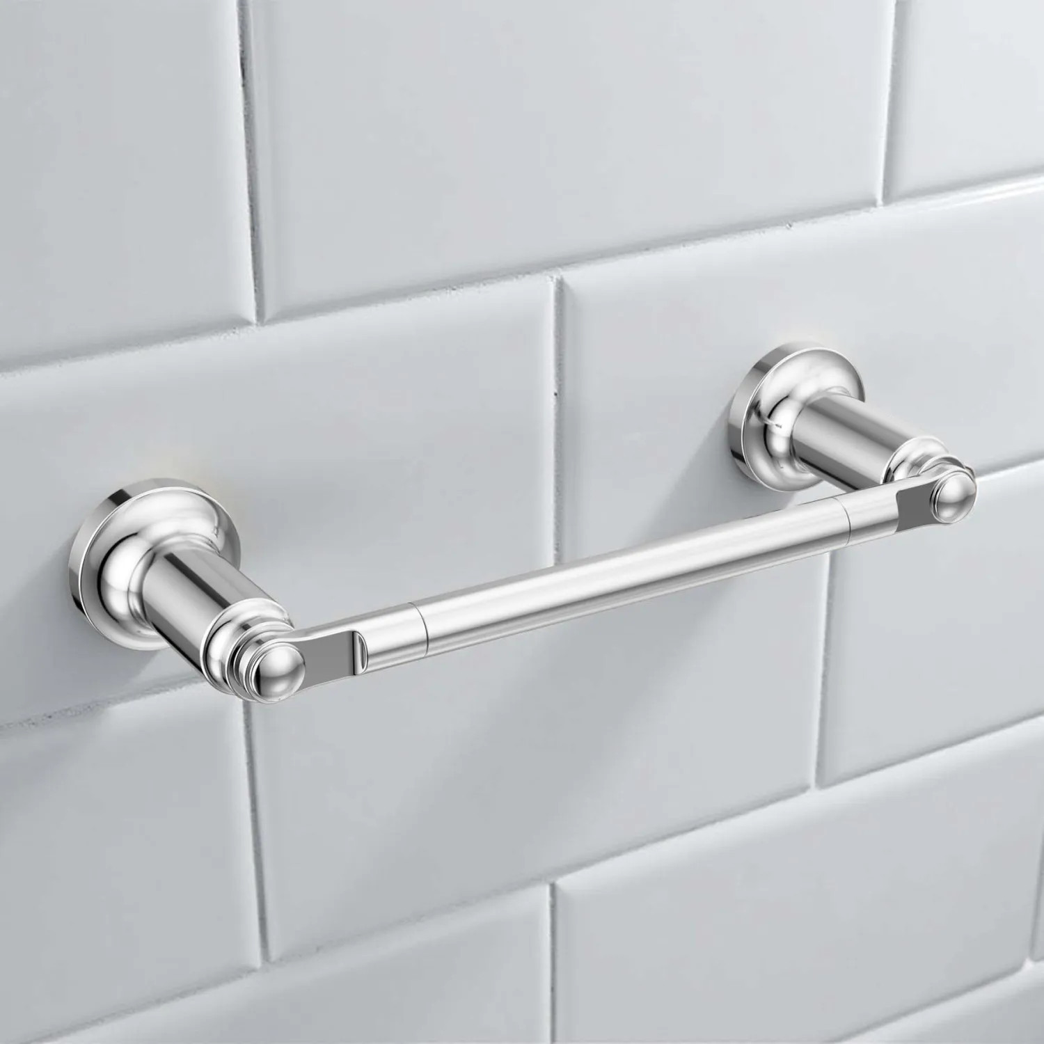 Delta Saylor 8" Single Towel Bar, Chrome - 73508 | PlumbersStock