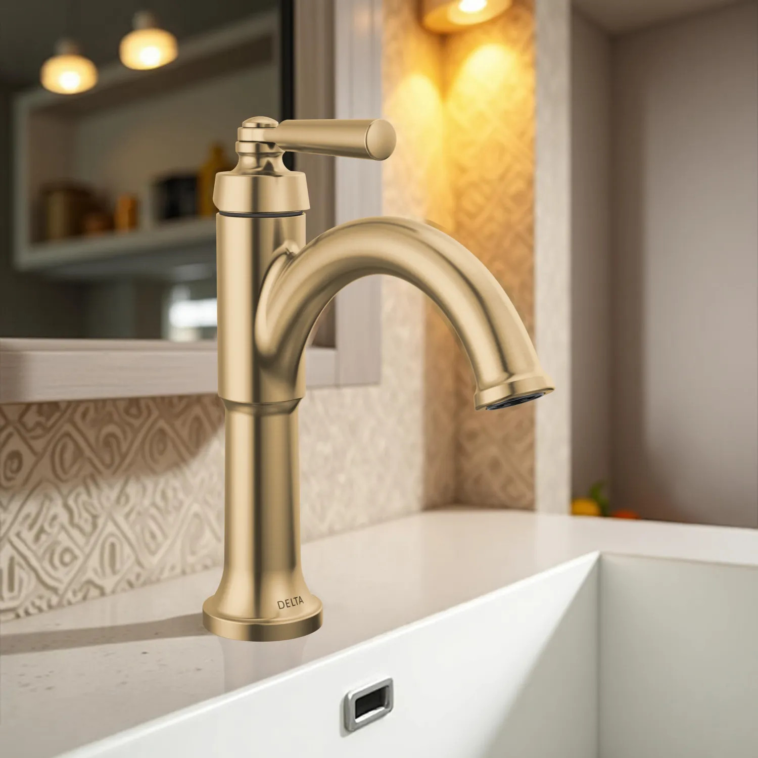 Delta Saylor Bathroom Faucet With Metal Pop-Up Drain, Single Handle ...