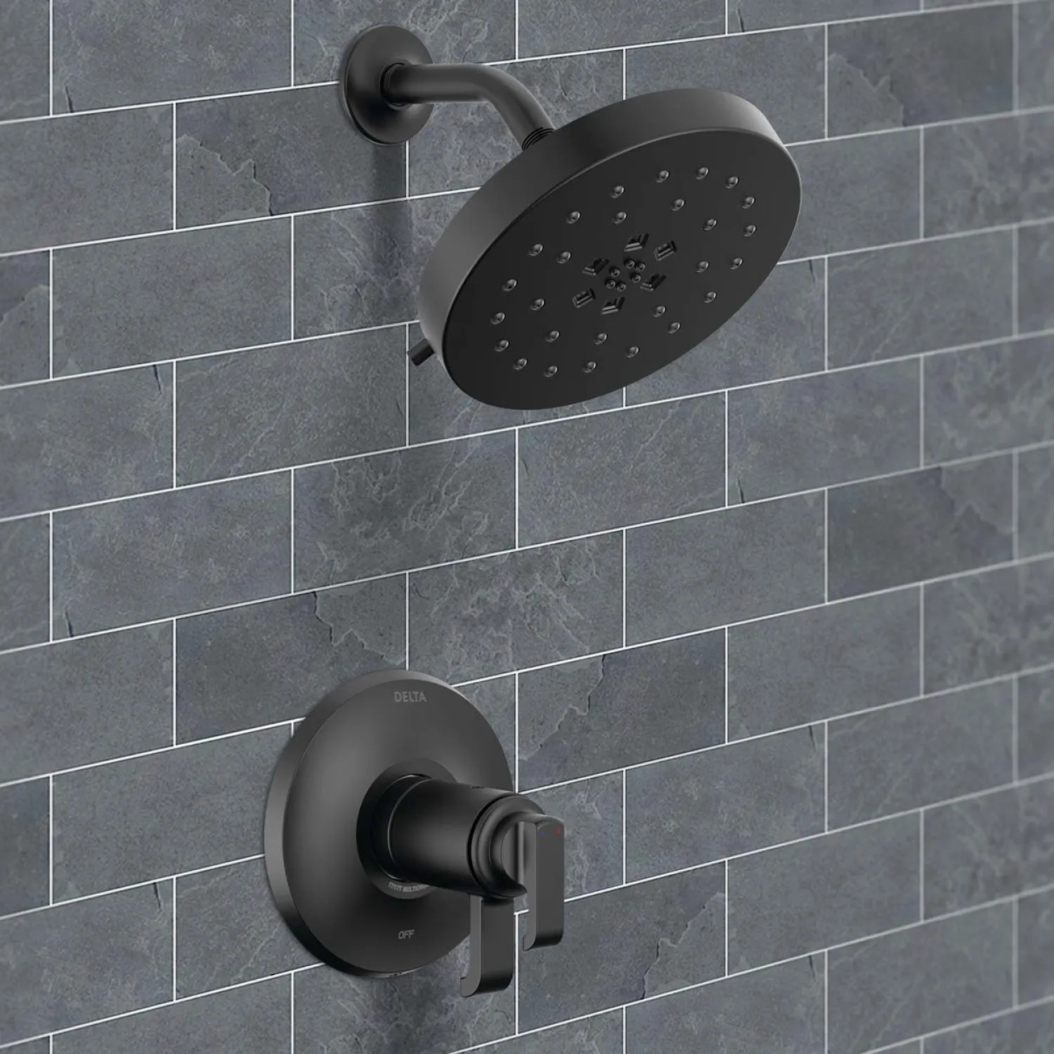 Delta Tetra TempAssure 17T Series H2Okinetic Shower Faucet with 4 ...
