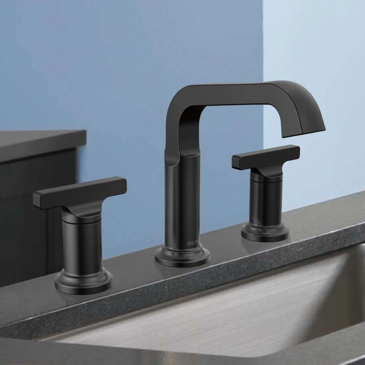 Delta Tetra Widespread Bathroom Faucet, Two Handles, DIAMOND Seal ...