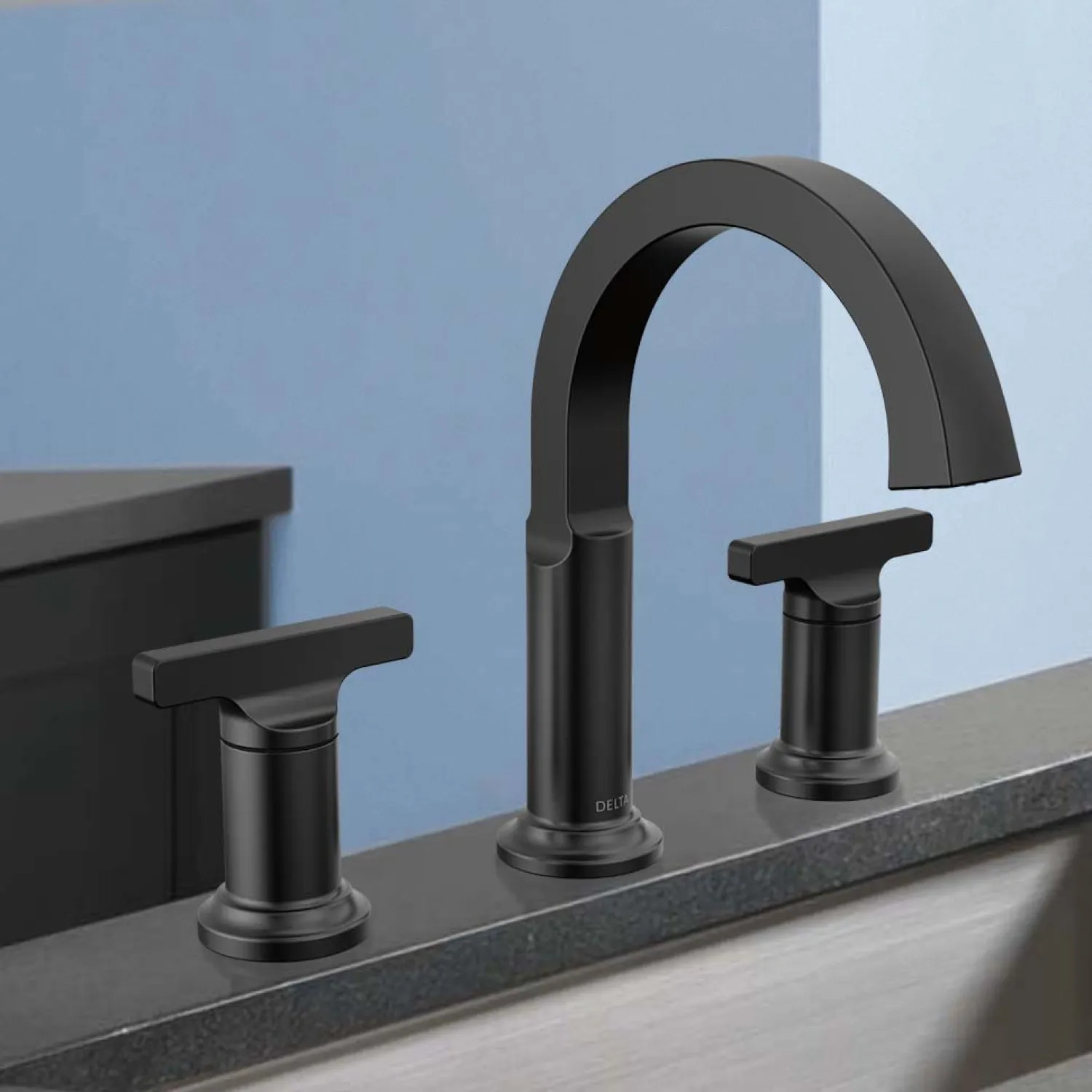 Delta Tetra Widespread Bathroom Faucet, Two T-Lever Handles, DIAMOND ...
