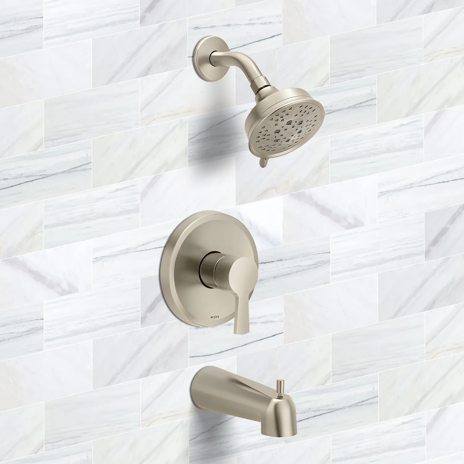 Moen Jase M-CORE 2 Series Tub/Shower Trim, M-PACT, ADA, 1.75 GPM, Brushed Nickel - UT2413EPBN