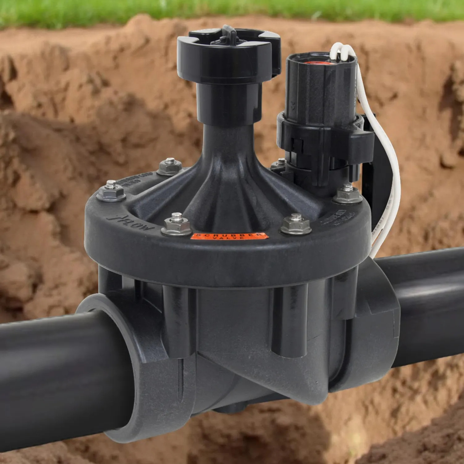 Rain Bird 1-1/2" Inlet Inline Plastic Industrial Irrigation Valve ...