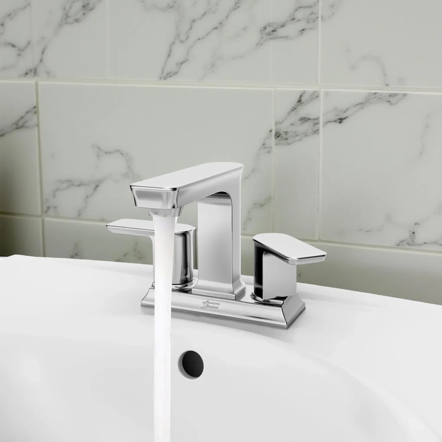 American Standard Forsey 4" Centerset 2-Handle Bathroom Faucet with ...