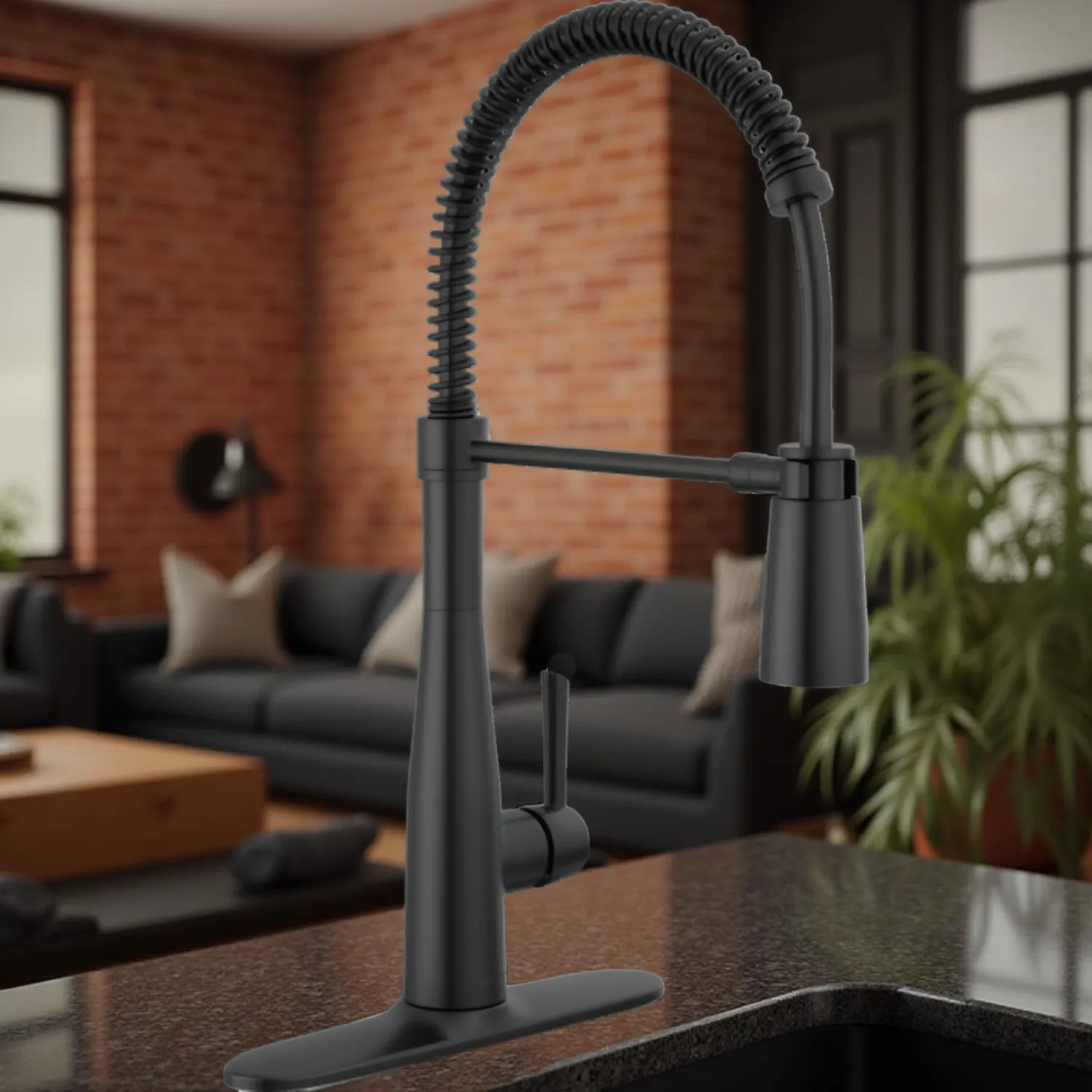 Delta Essa Single-Handle Pull-Down Spring Kitchen Faucet, 1.8 GPM ...