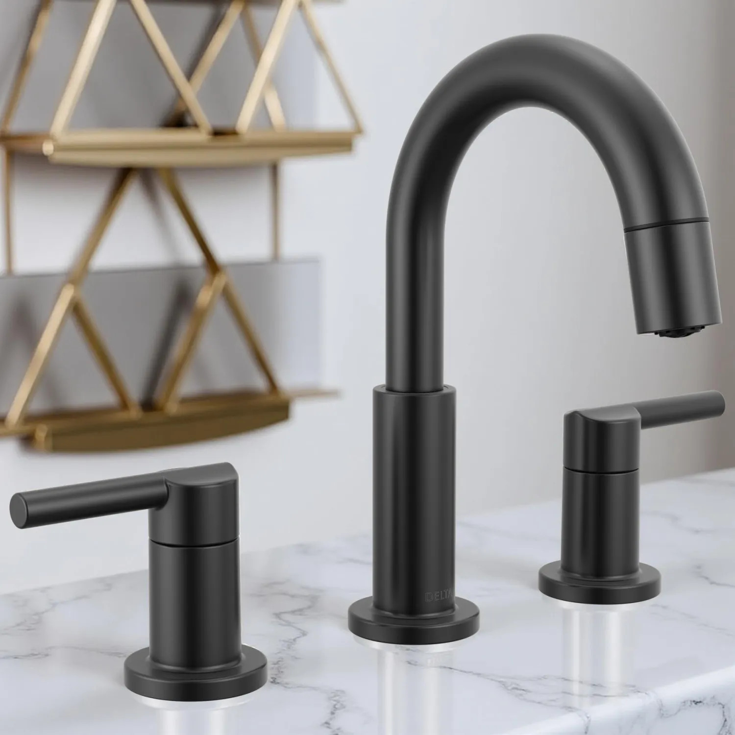 Delta Nicoli Two Handle Widespread Pull-Down Bathroom Faucet, 1.2 GPM ...