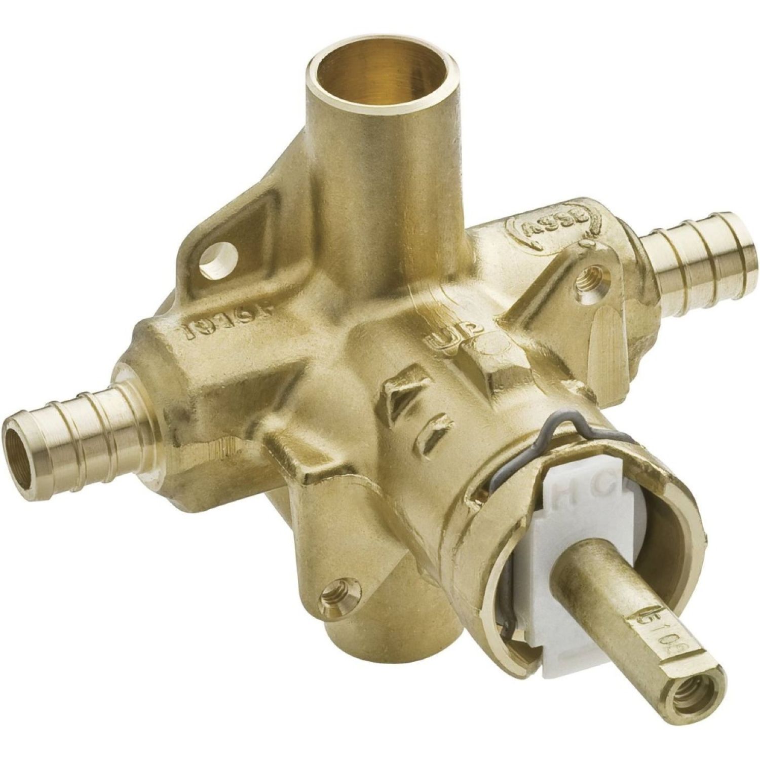 Moen 2580 M-Pact Posi-Temp Tub/Shower Rough-In Valve w/ Stops, 1/2 ...