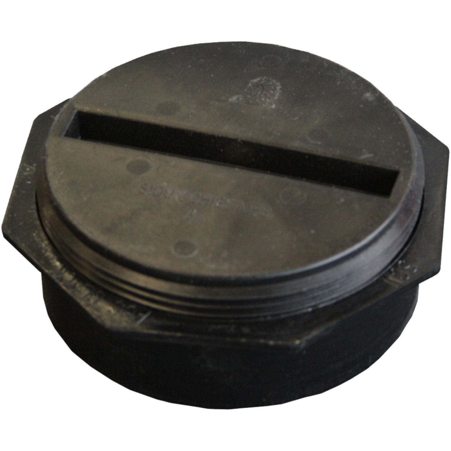Sioux Chief Tomahawk ABS 2in Spigot Cleanout Bushing with Plug, Black - 875-2A