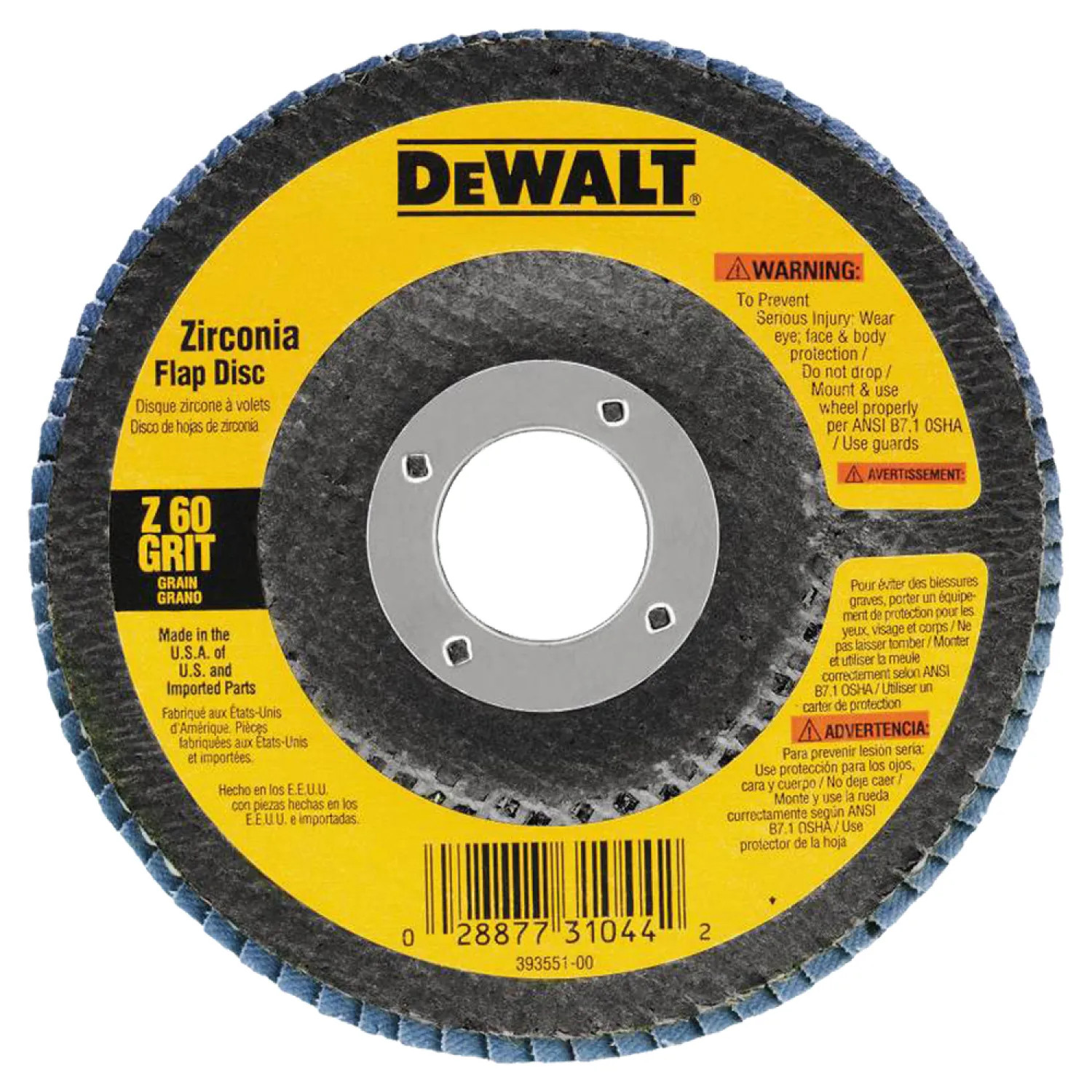 Dewalt DW8310 120-grit 4-1/2" x 7/8" angle grinder disc