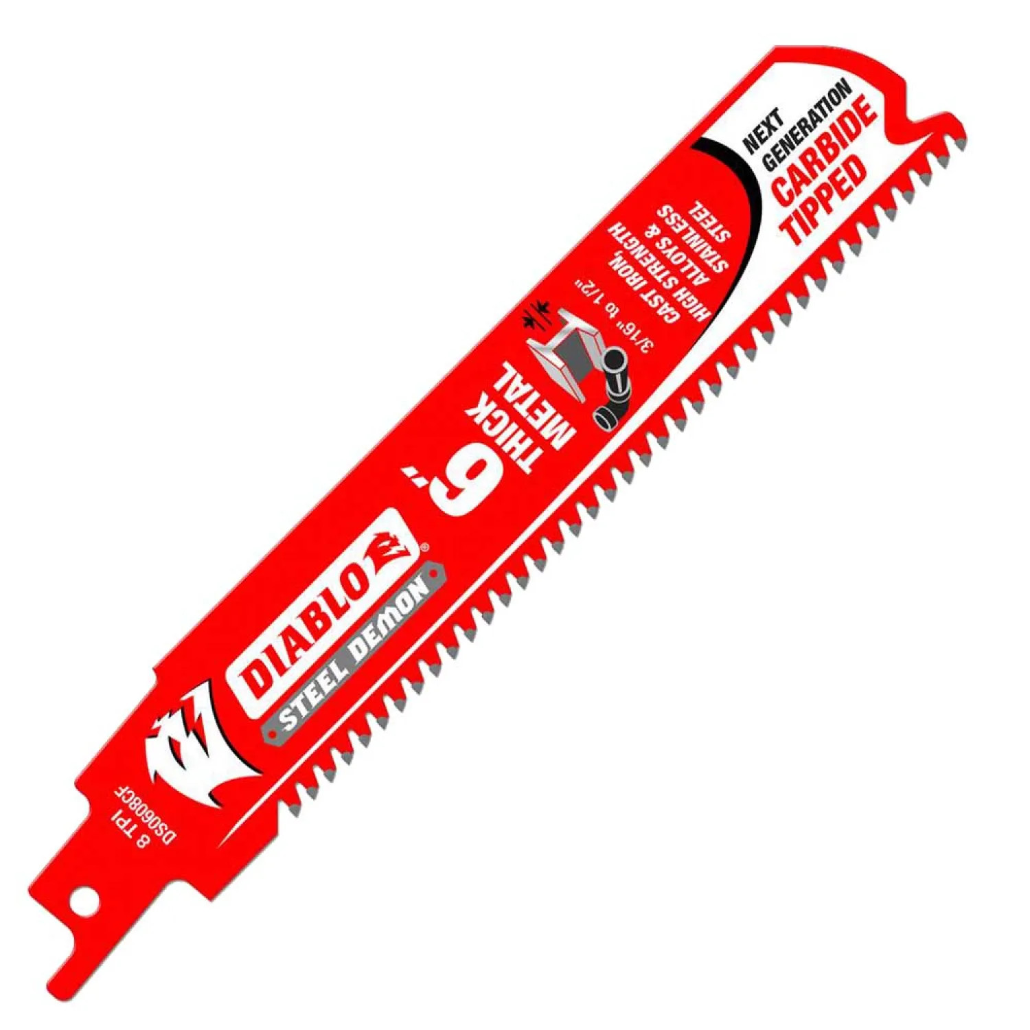 Diablo 3-Pack 6" 8TPI Steel Demon Carbide Teeth Reciprocating Saw ...