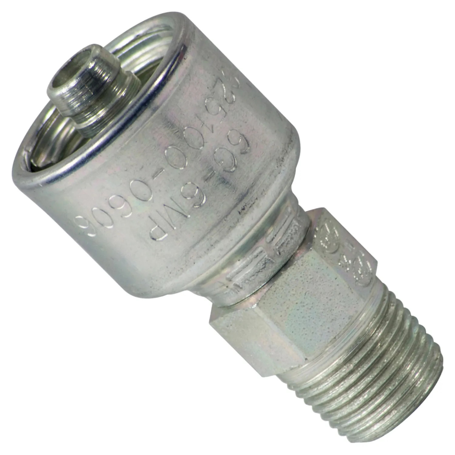 MegaCrimp G25 Hydraulic Hose Coupling, 3/8 X 3/4 in, Barbed X Male, Low ...