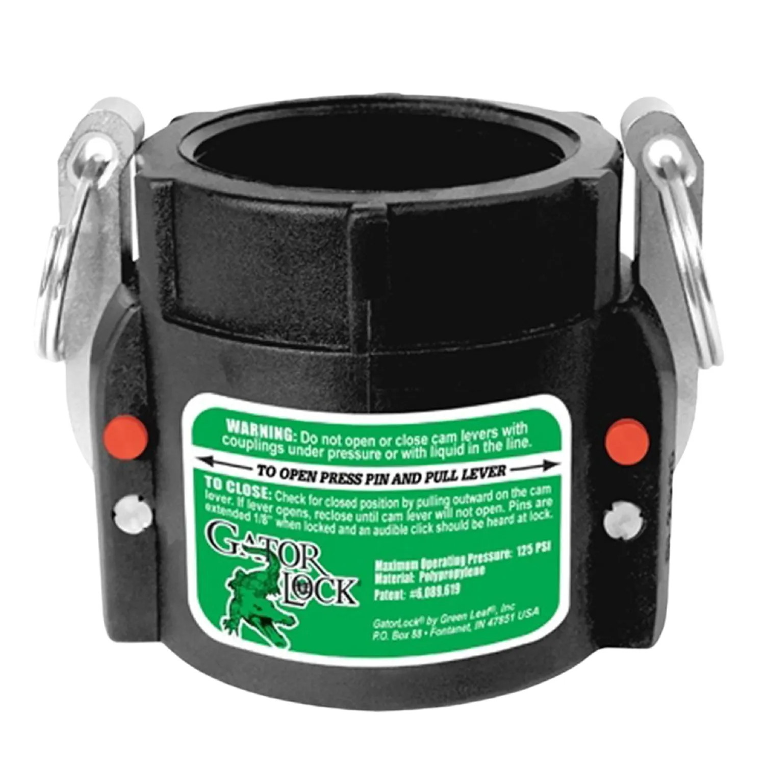 Gator Lock GLP200D Cam Lever Locking Hose Coupling, 2 in, Female ...