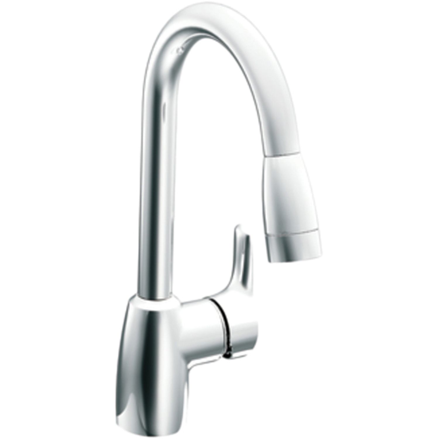 Moen CFG Baystone Chrome One Handle Pull-Out Kitchen Faucet, Metal - 42519