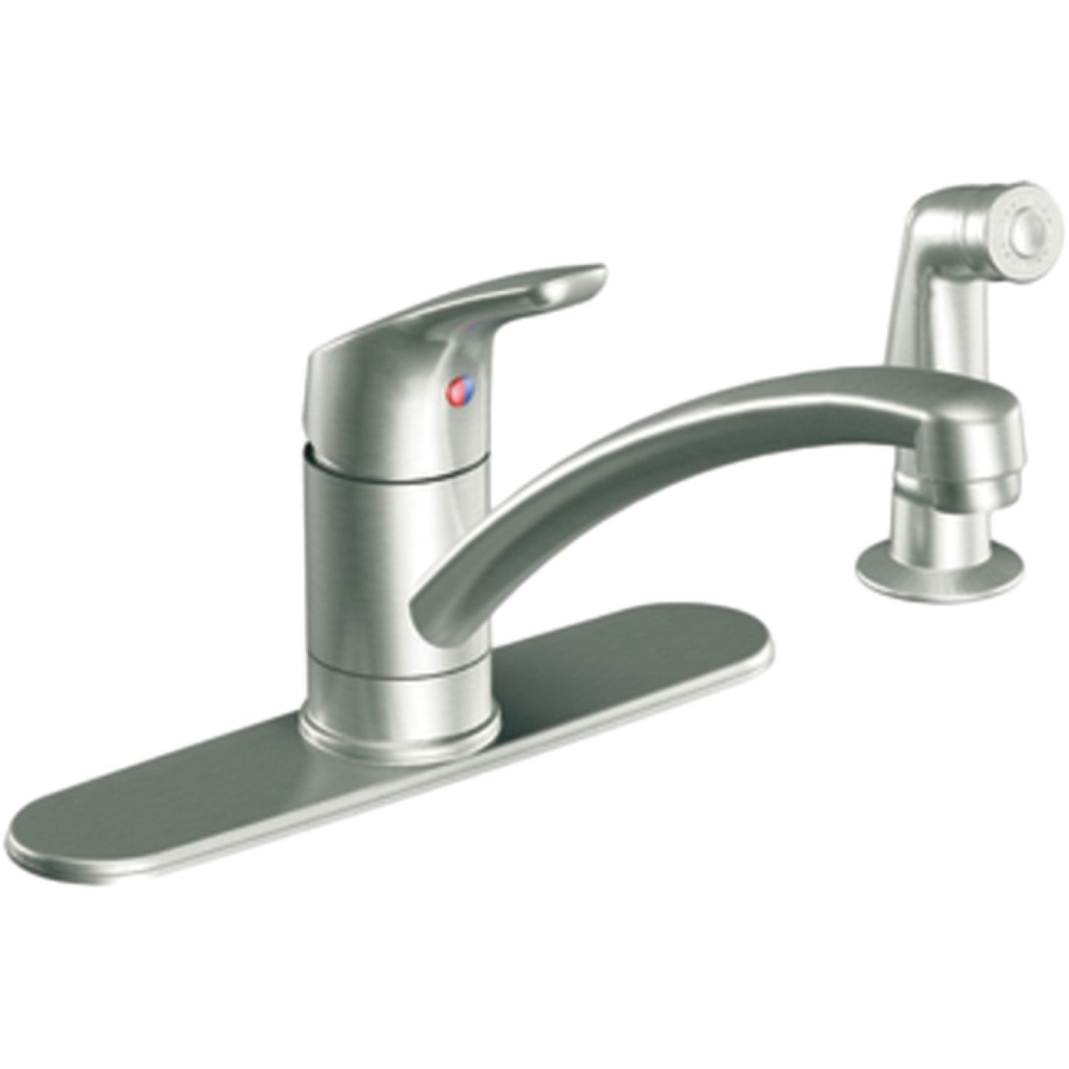 Moen CFG 42513CSL Baystone Single Handle Kitchen Faucet w/ Side Spray ...