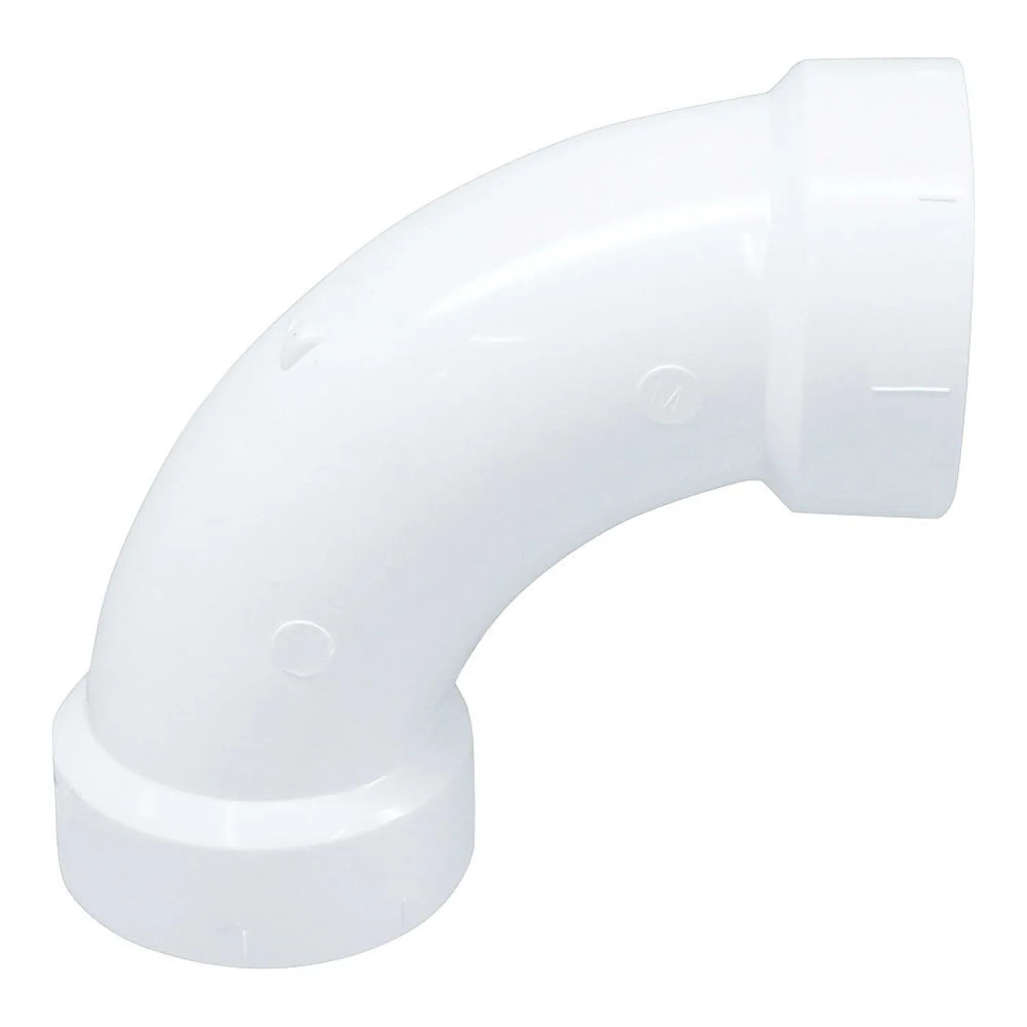 3" PVC Long Sweep 90-Degree Elbow DWV (Drain Waste and Vent) - Hub