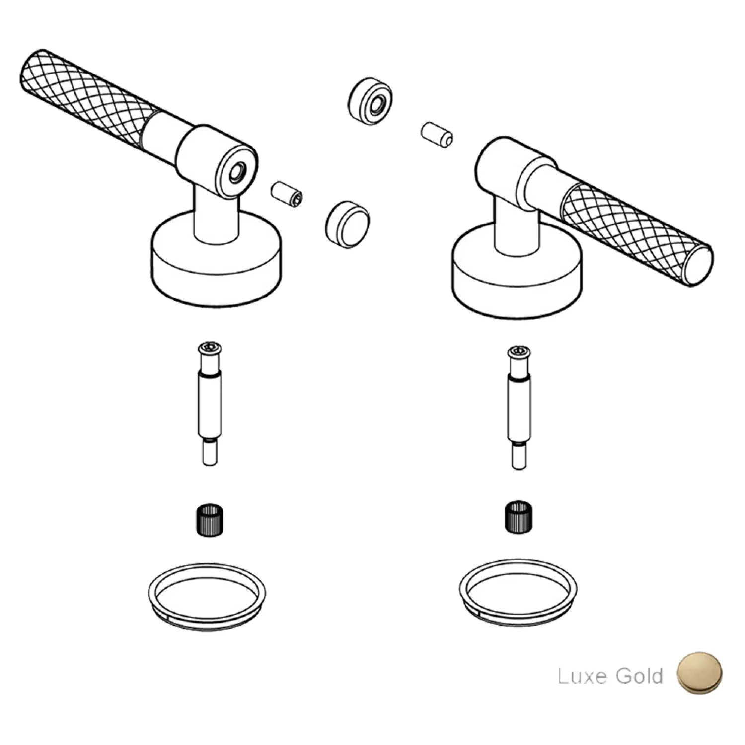 Brizo RP91775GL Litze Knurled Handle Kit, Luxe Gold | PlumbersStock