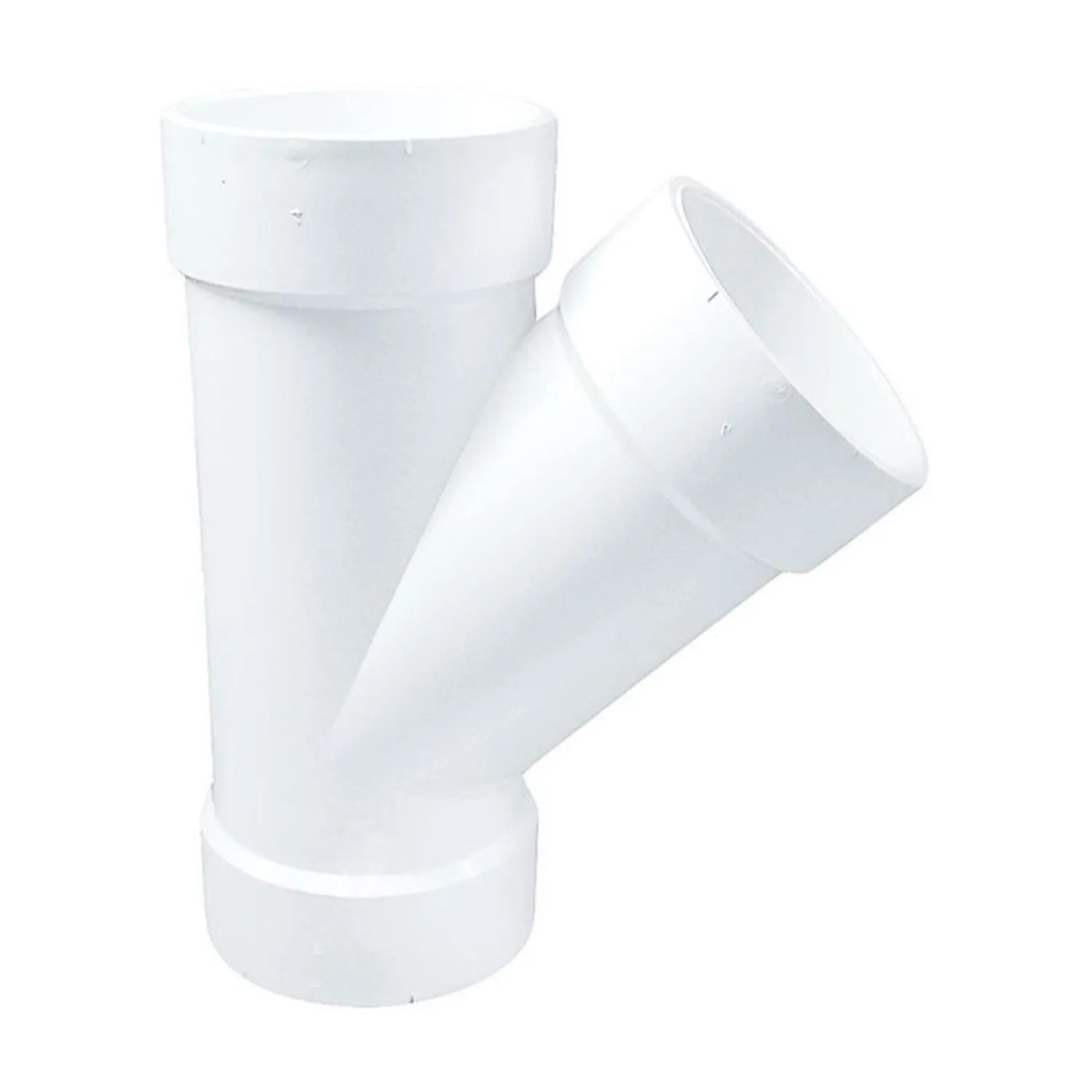 4" PVC Wye DWV (Drain Waste and Vent) - Hub | PlumbersStock