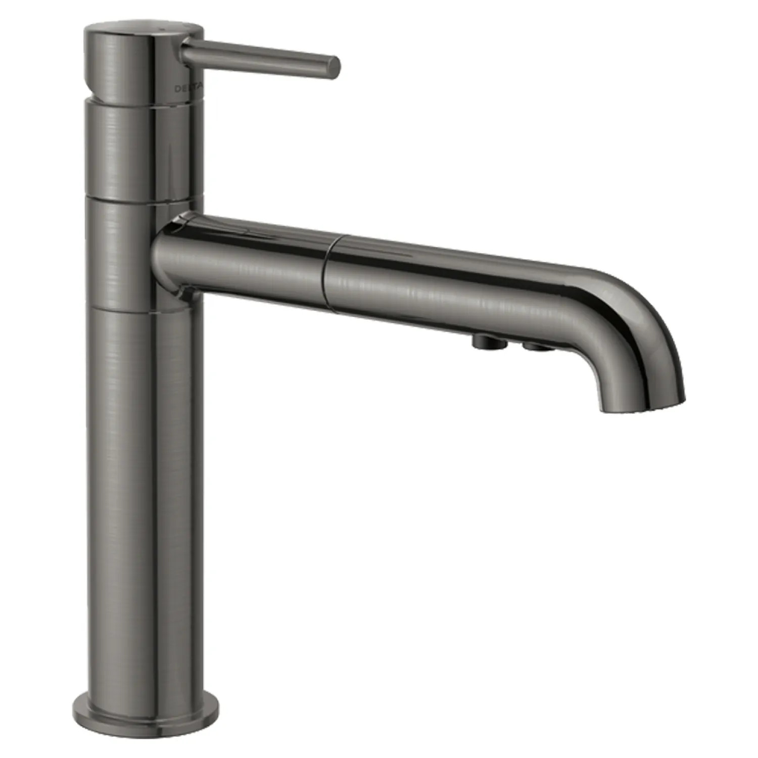 Delta Trinsic Two-Function One-Handle Deck Mount Black Stainless Pull ...