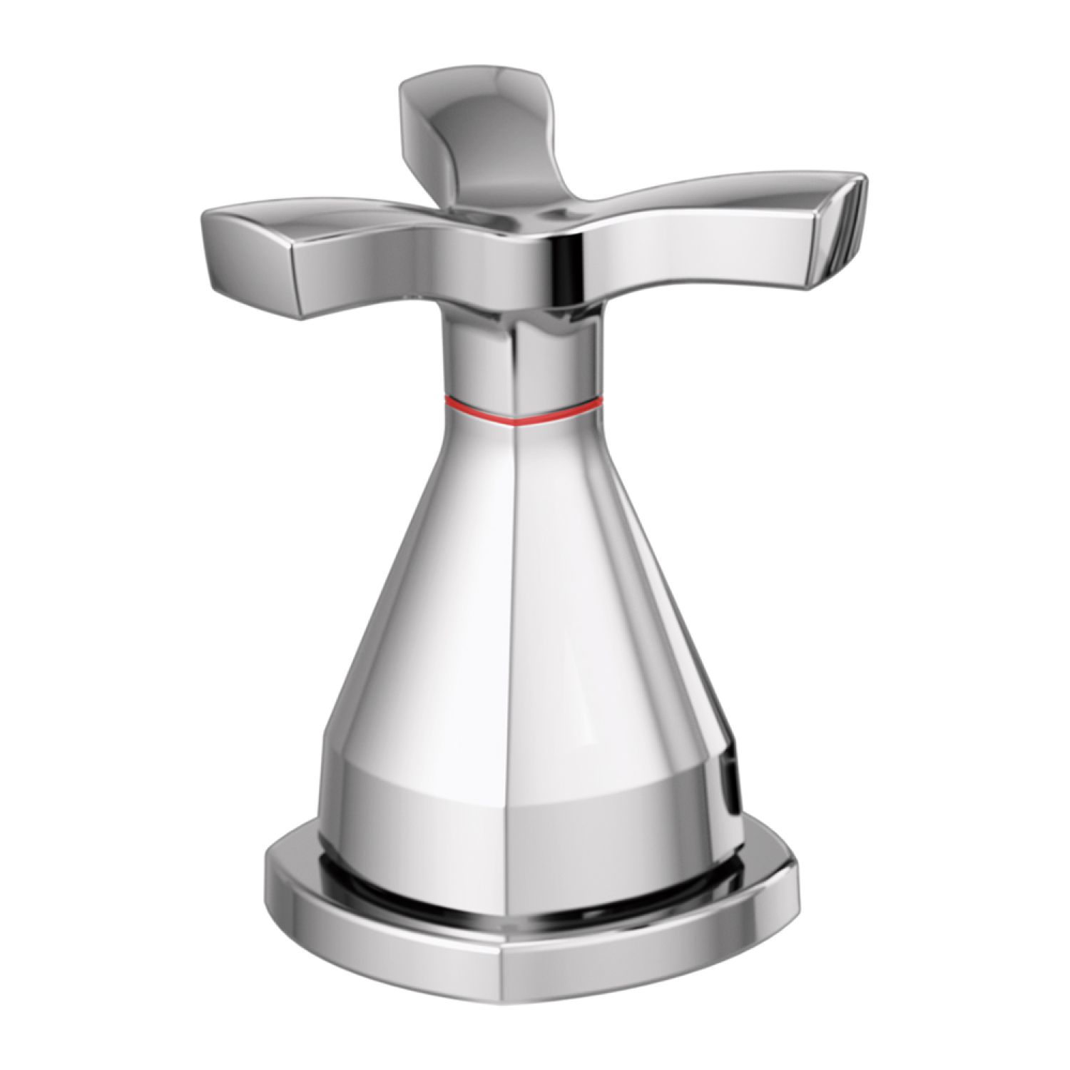 Delta Stryke 3-3/4in Chrome Single Cross Handle Assembly for Roman Tub ...