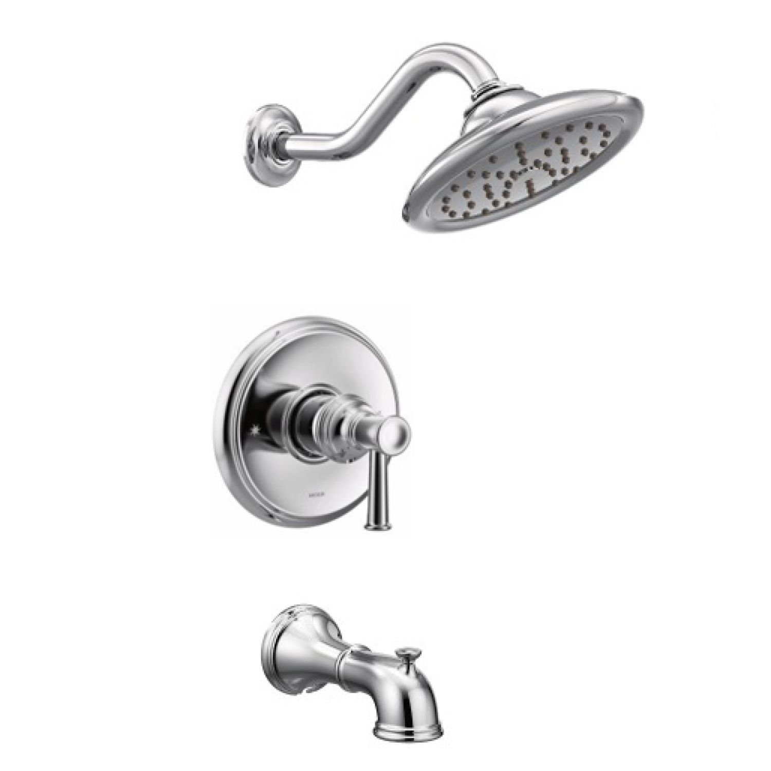 Moen Belfield M-Core 3-Series Tub/Shower Faucet with 2.5 Rainshower, 1 ...