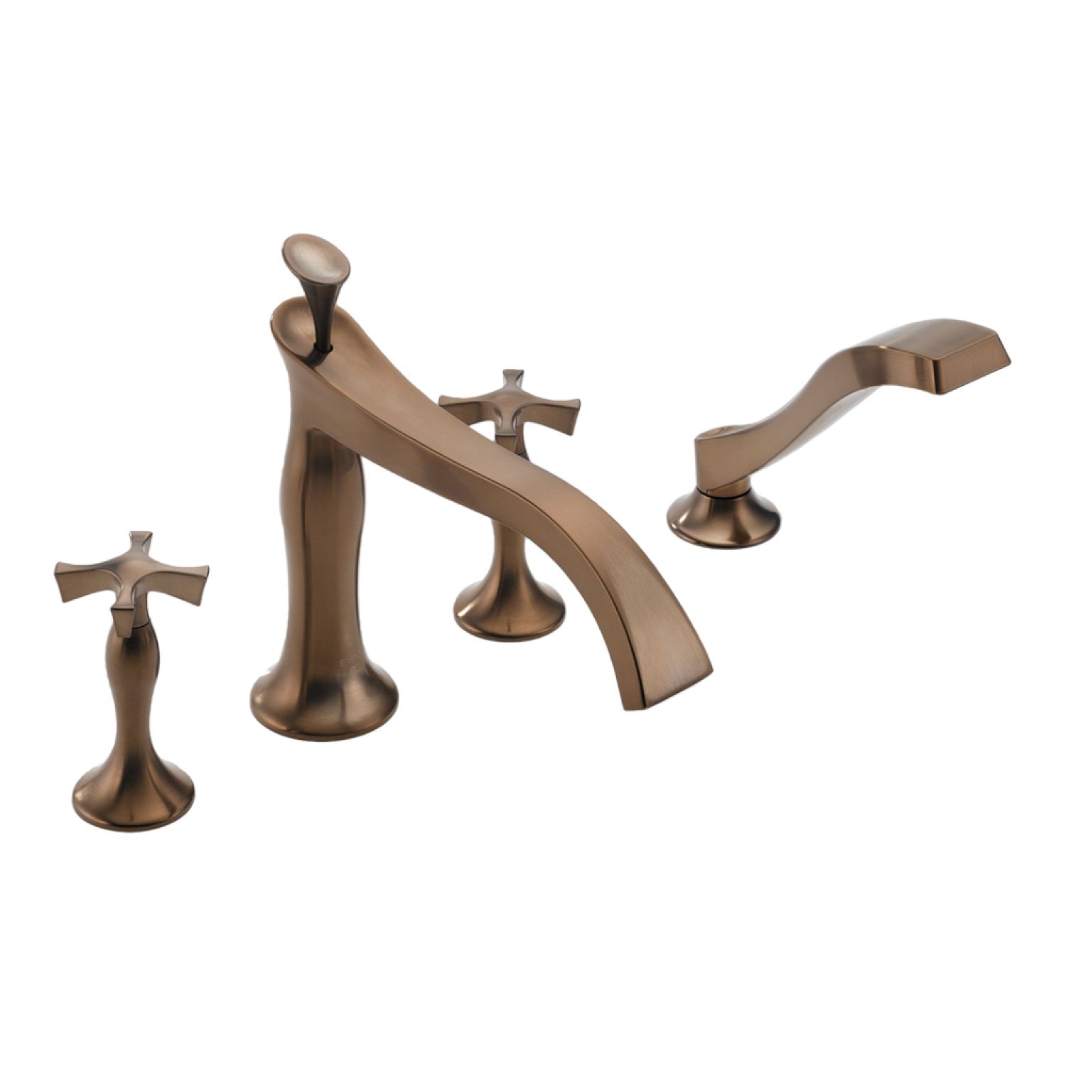 Brizo RSVP Two-Handle Roman Tub Faucet Trim with 1.75 GPM Hand Shower ...